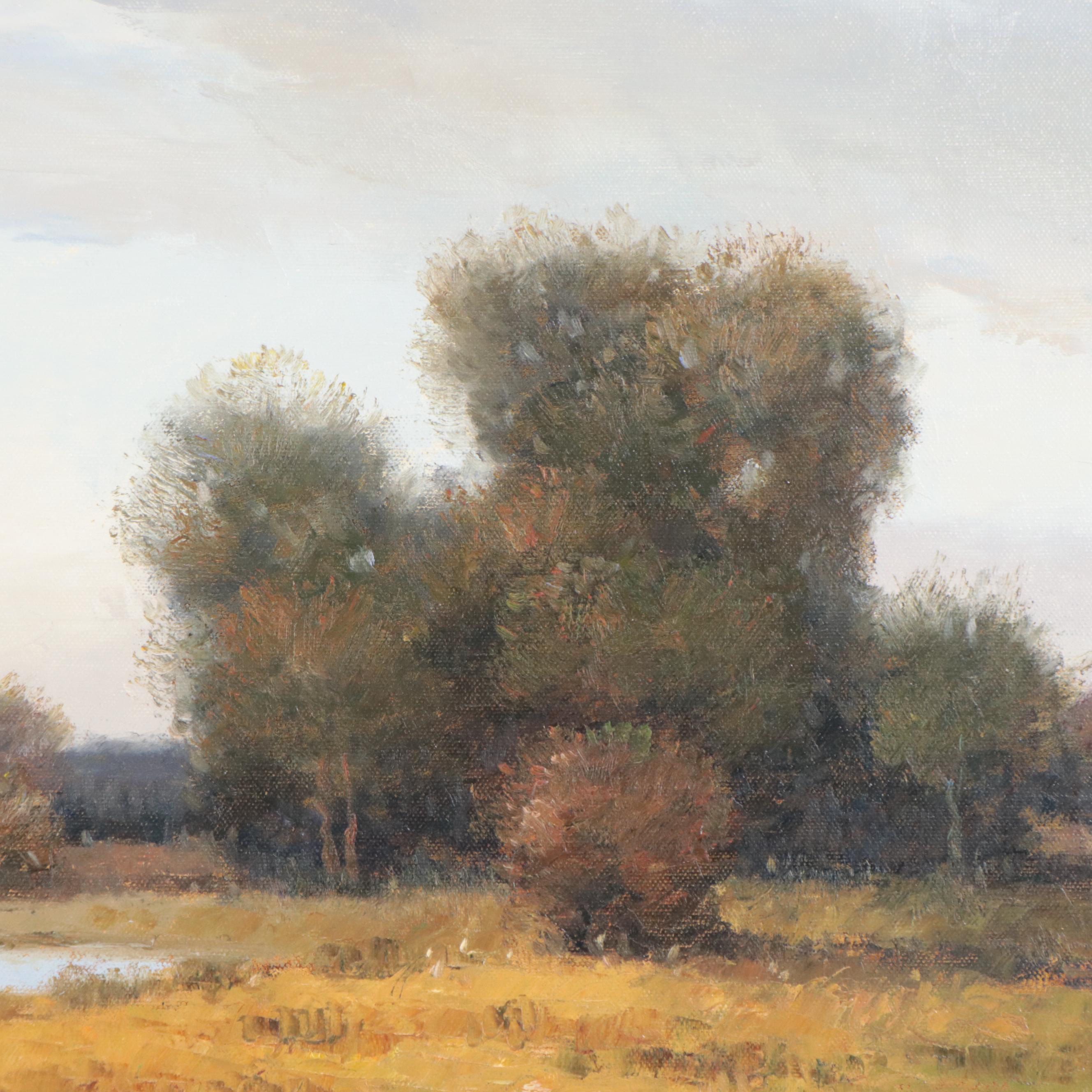 L. Stephano Oil Painting of Marsh Landscape | EBTH