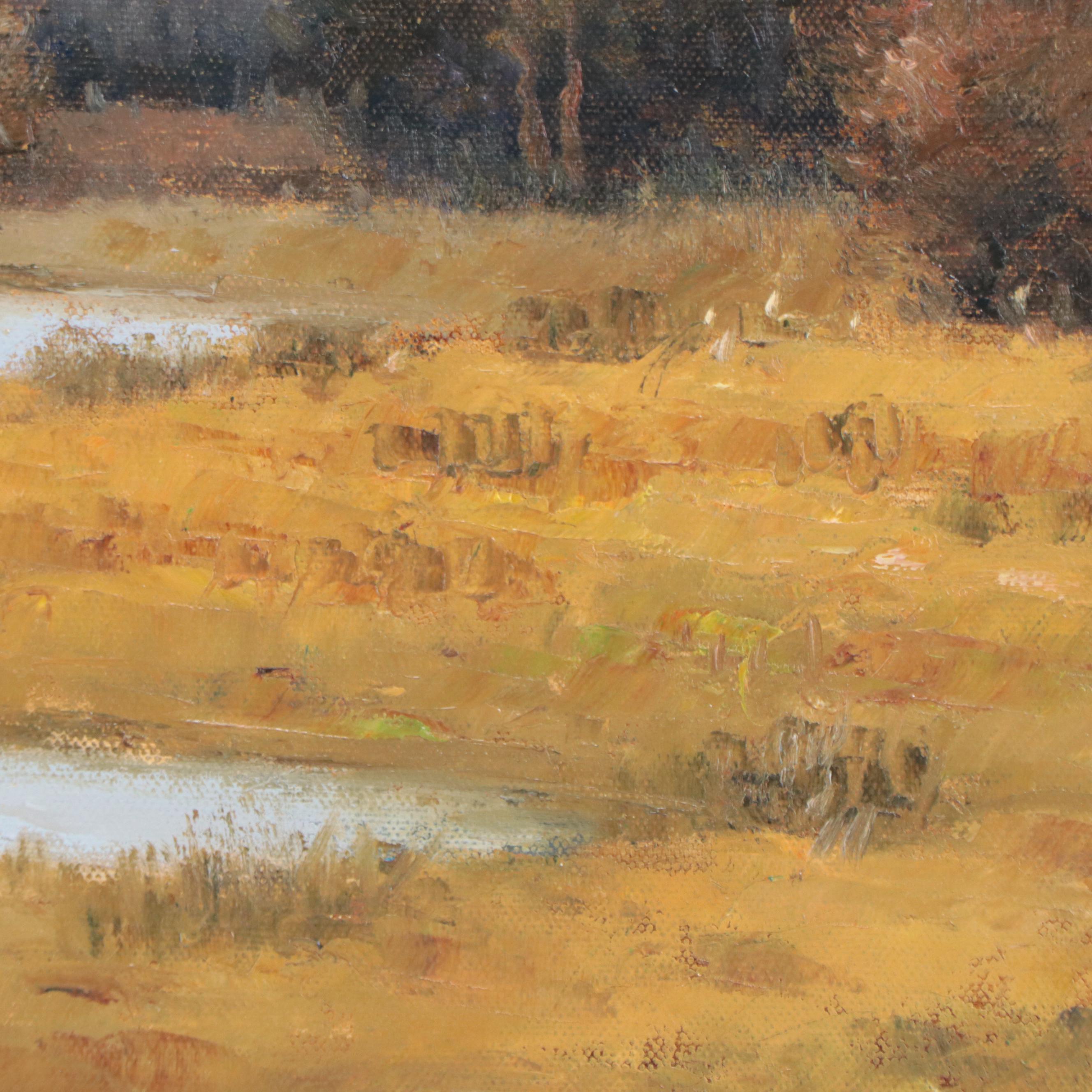 L. Stephano Oil Painting of Marsh Landscape | EBTH