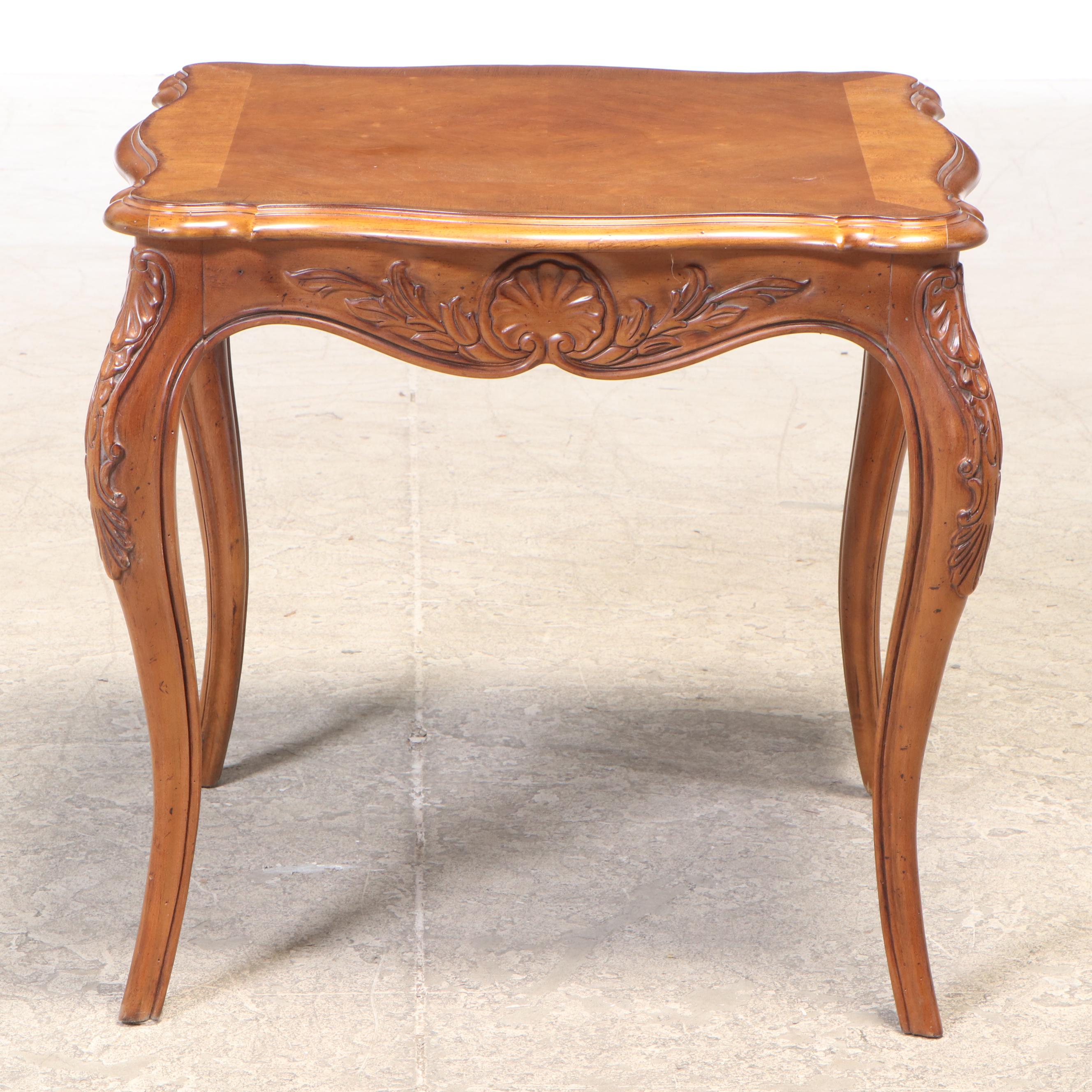 Louis XV Style Wooden End Table | EBTH