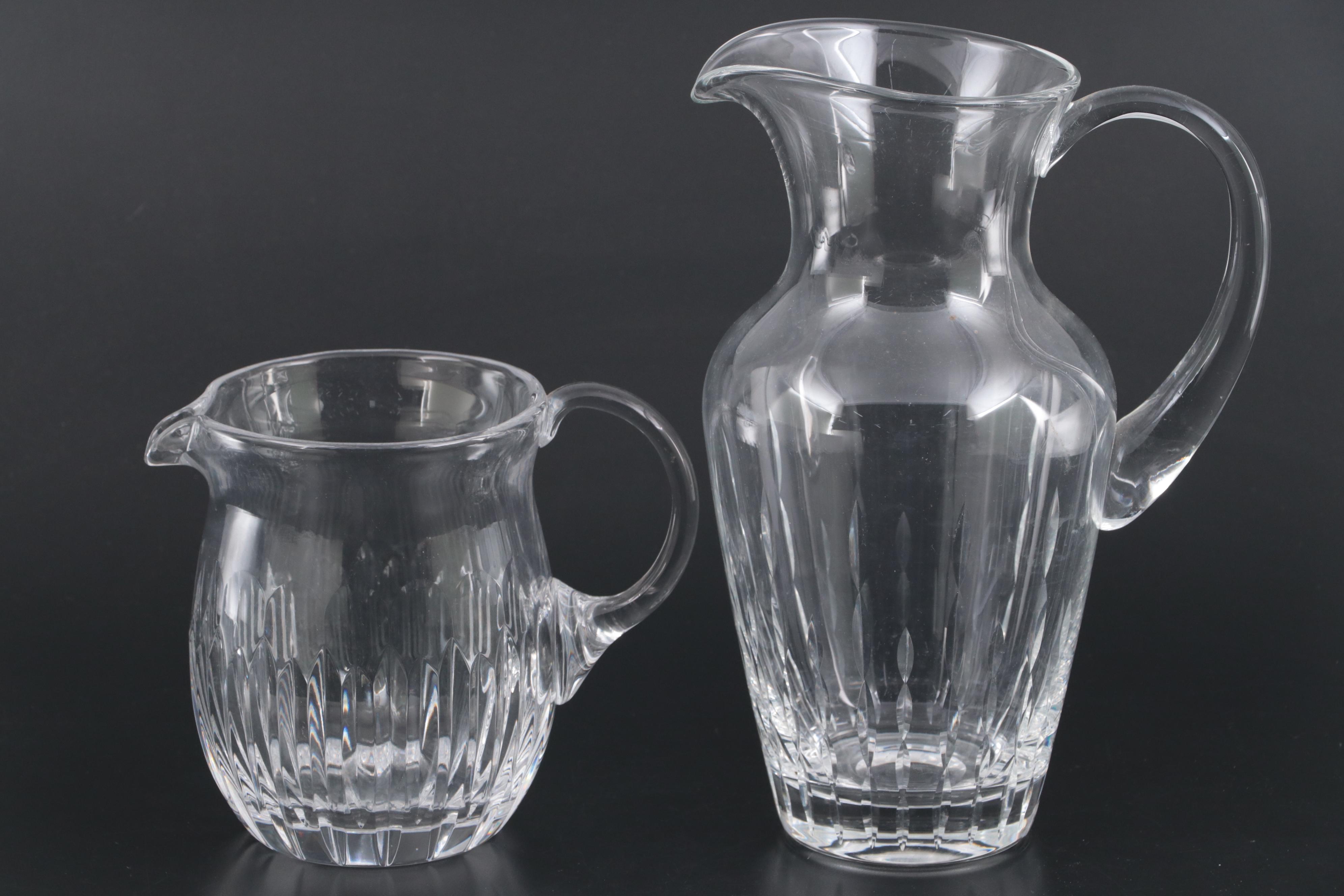 Block and Ceskci Cut Crystal Pitchers with Other Crystal Bowls | EBTH
