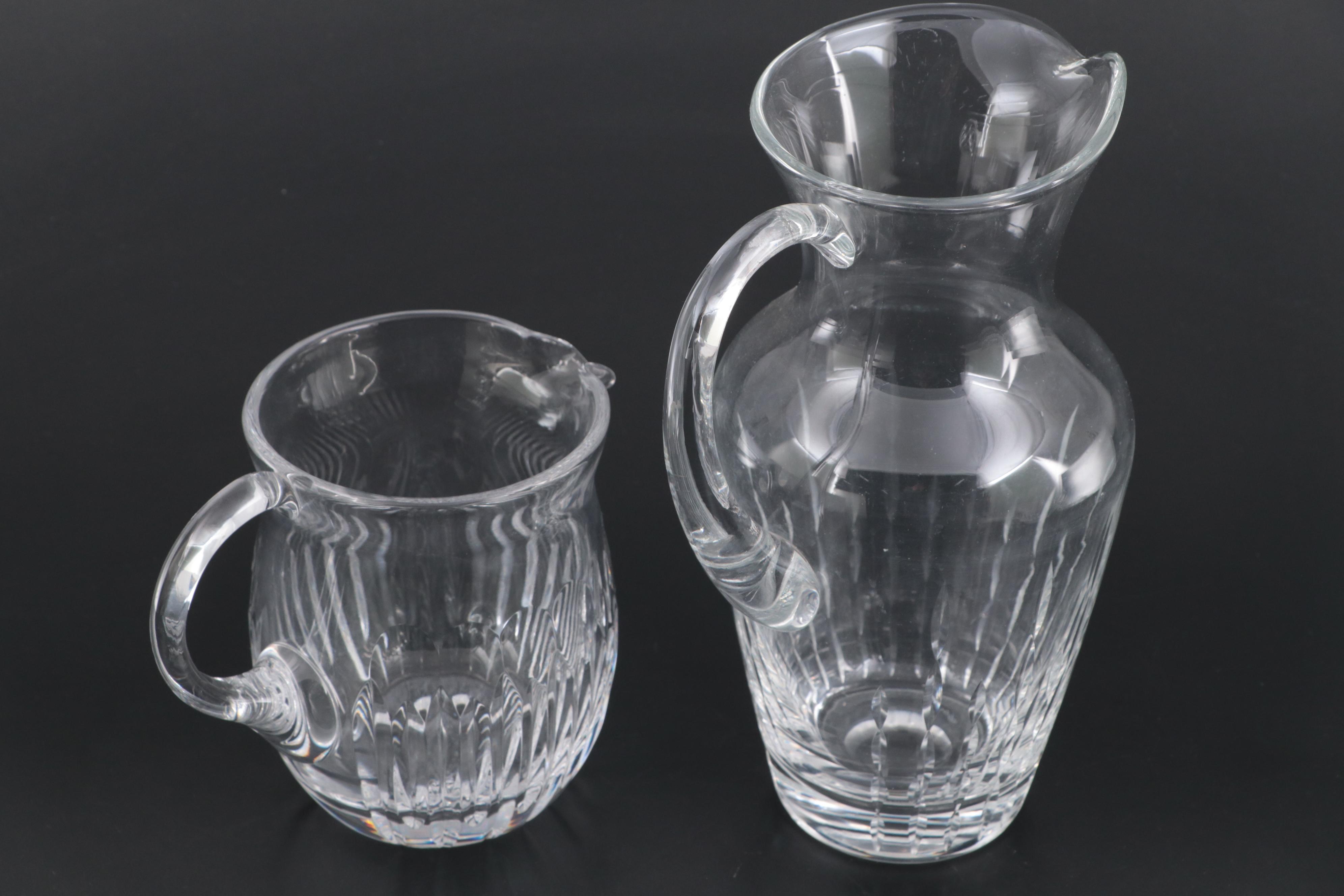 Block and Ceskci Cut Crystal Pitchers with Other Crystal Bowls | EBTH