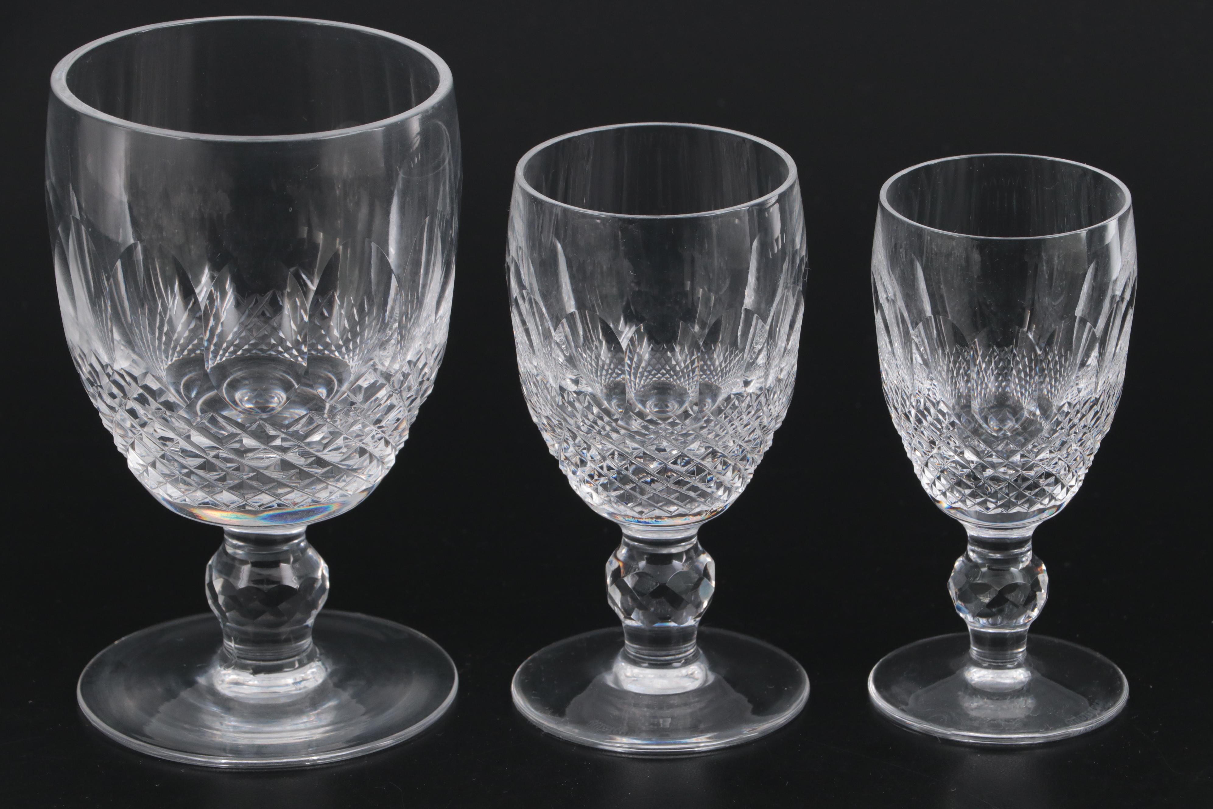 Waterford Crystal "Colleen" Water Goblets, White Wine Glasses and ...