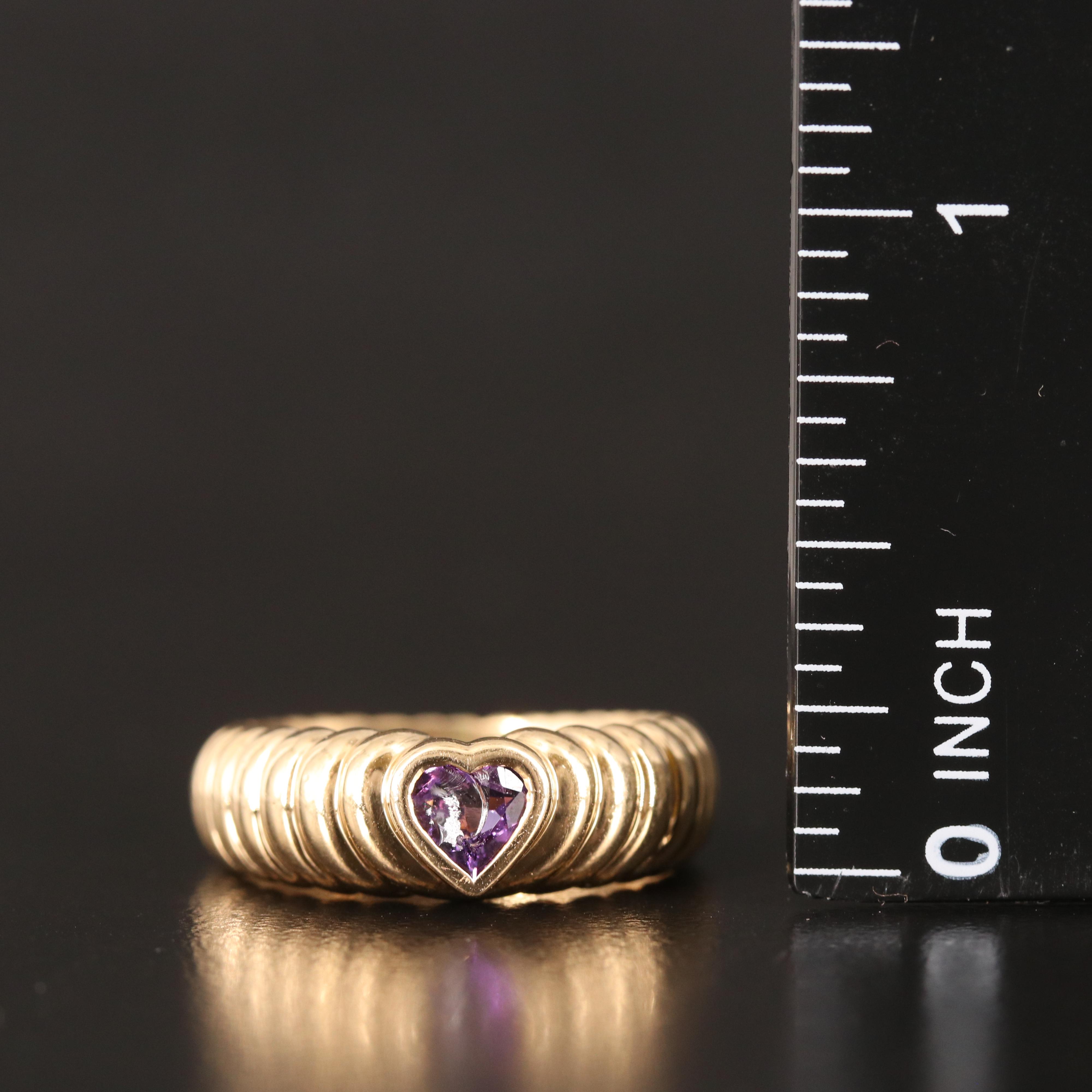 Tiffany & Co. Amethyst Heart Fluted Ring | EBTH