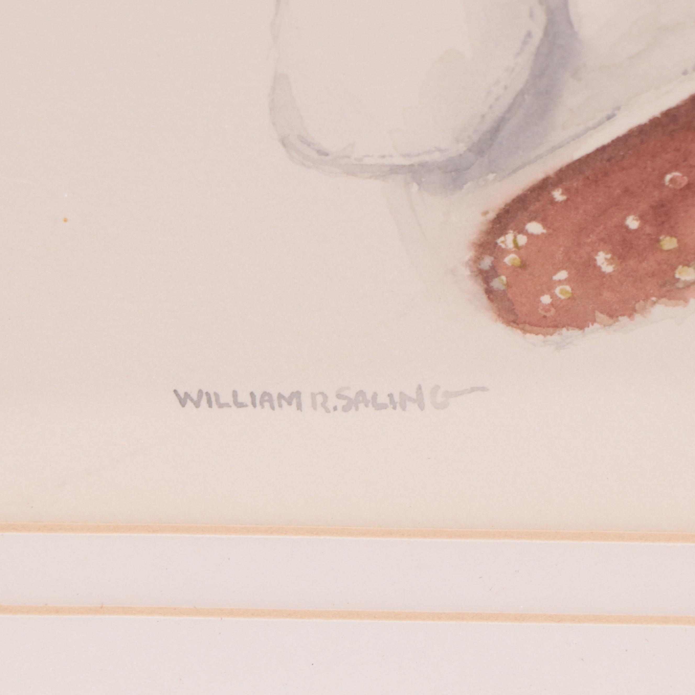 William Saling Watercolor Painting of Seated Child | EBTH