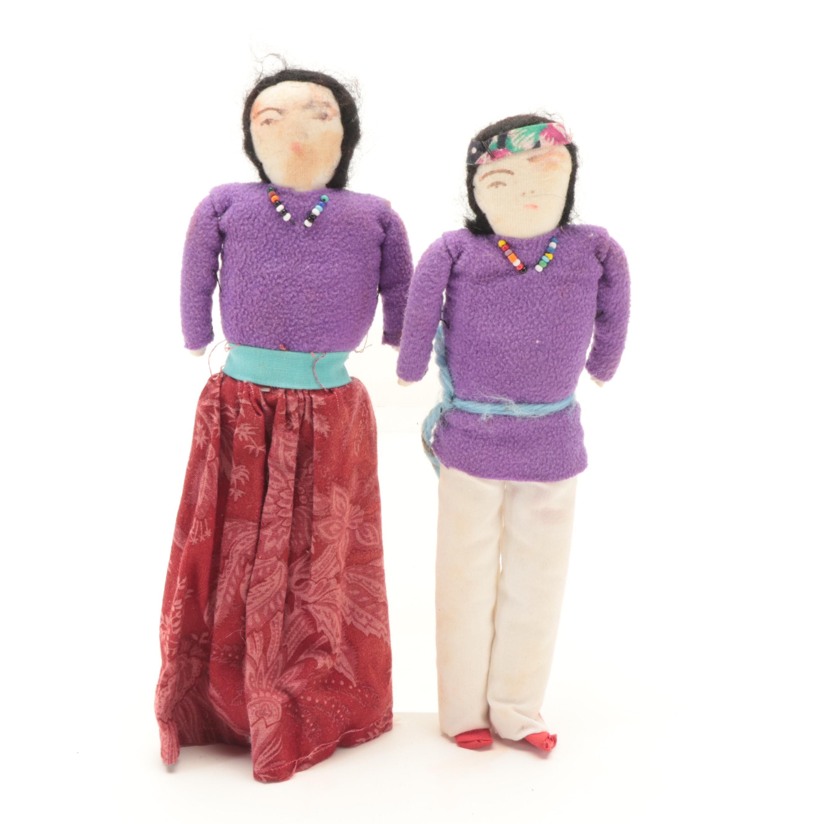 Alaska Native Arts and Crafts Doll and Navajo Velvet and Cloth Folk Art ...