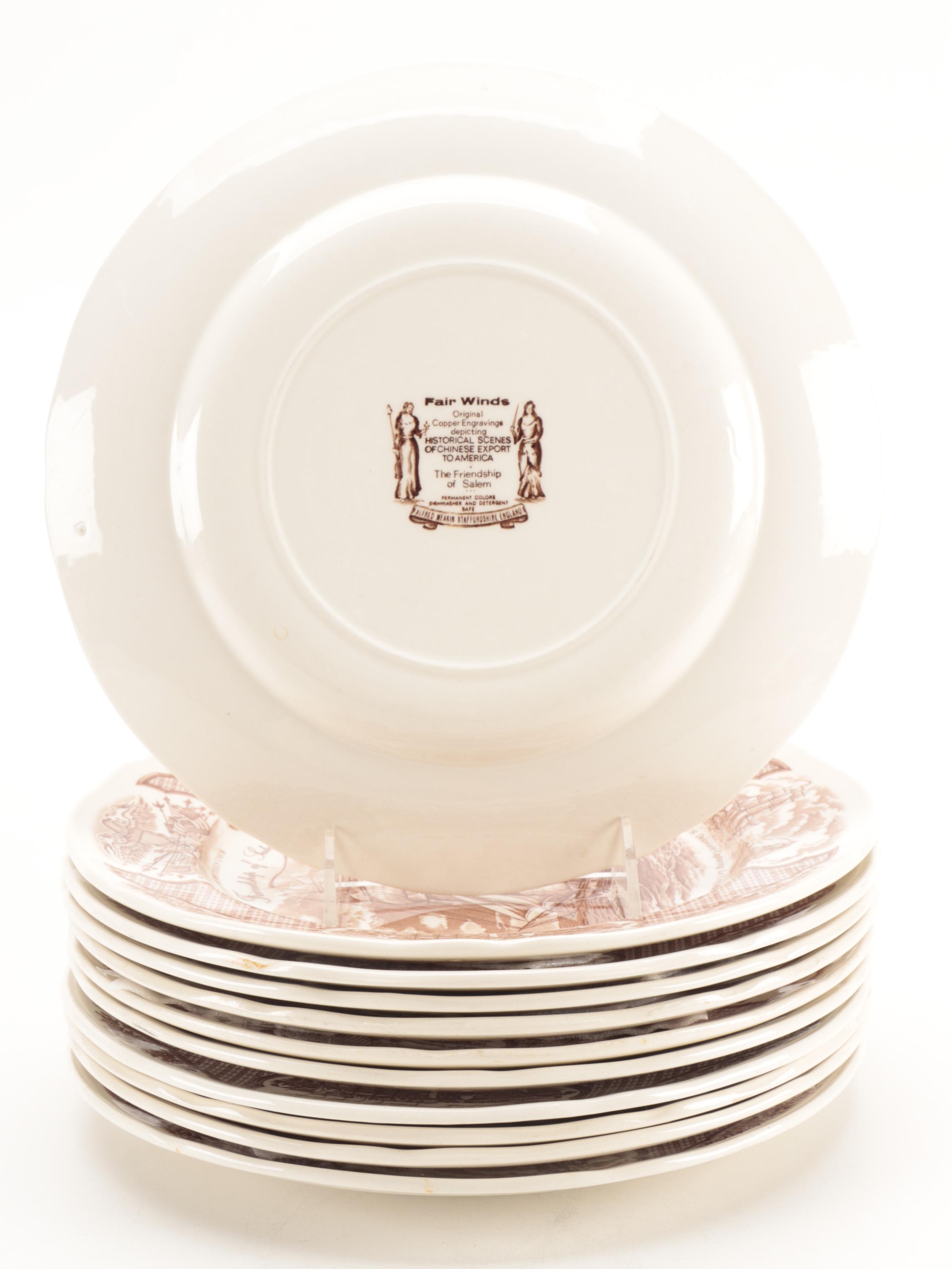 Alfred Meakin Fair Winds Staffordshire Ceramic Dinnerware, Late 20th ...