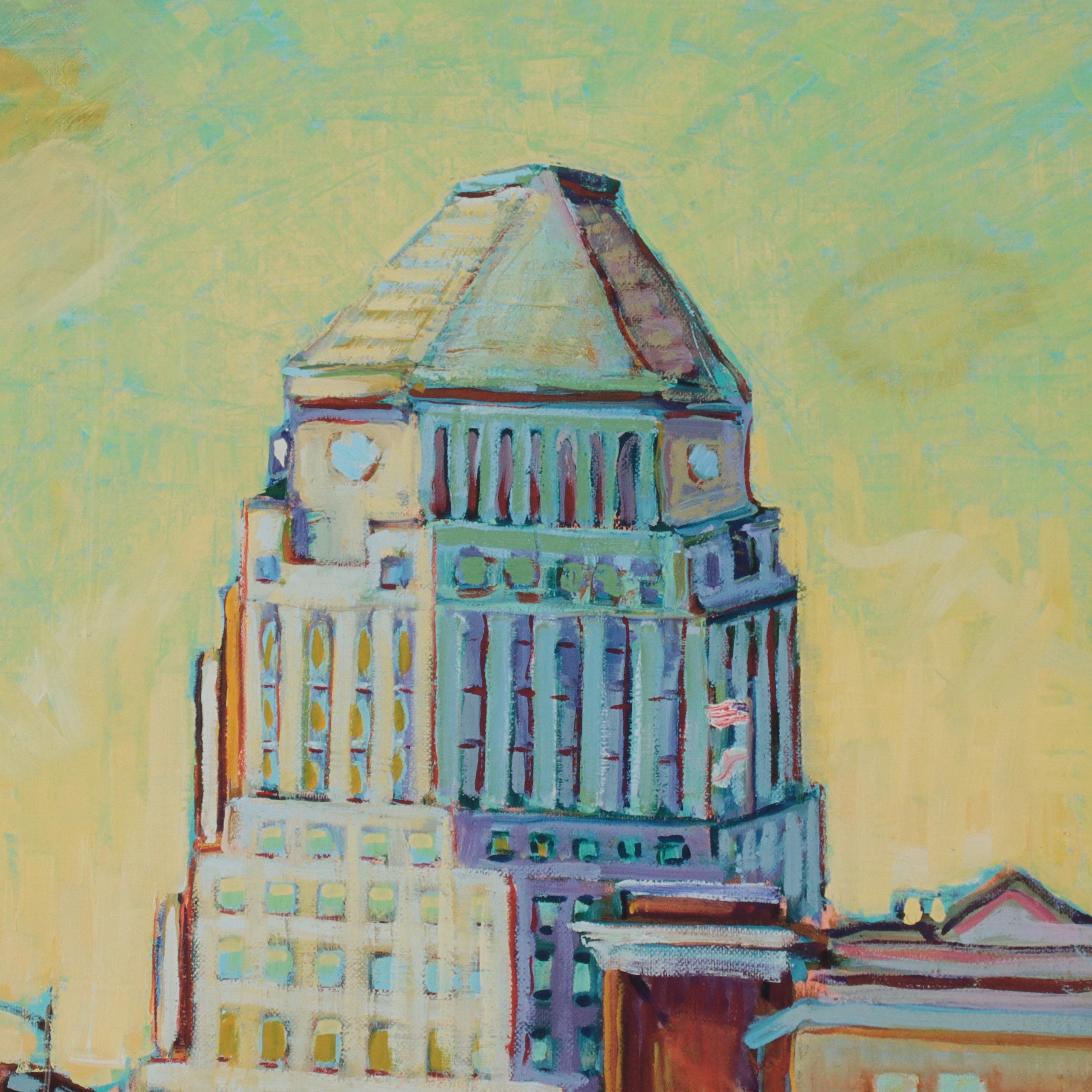 Leslie Shiels Giclée of Cincinnati Skyline | EBTH