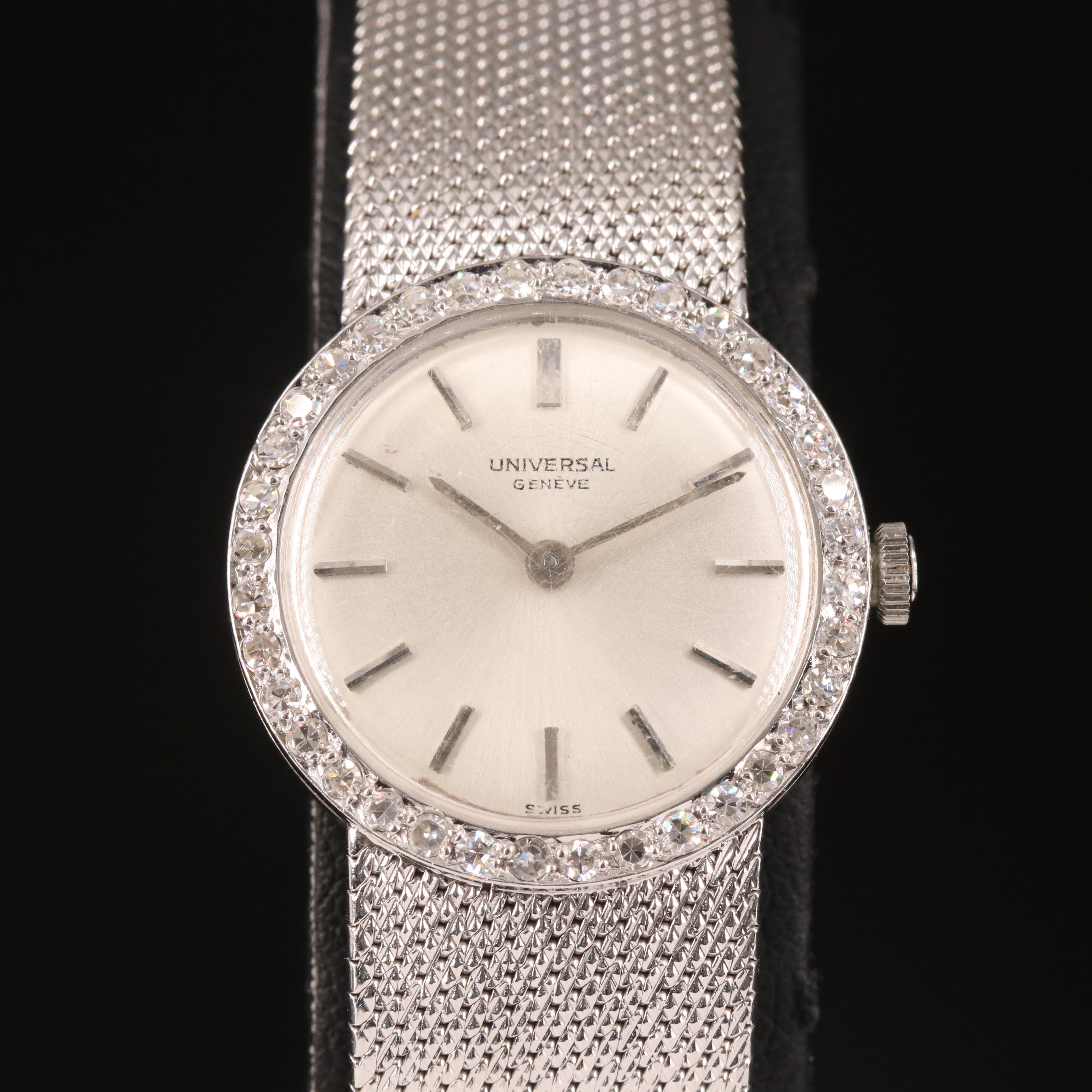 18K Universal Geneve Diamond Wristwatch | EBTH