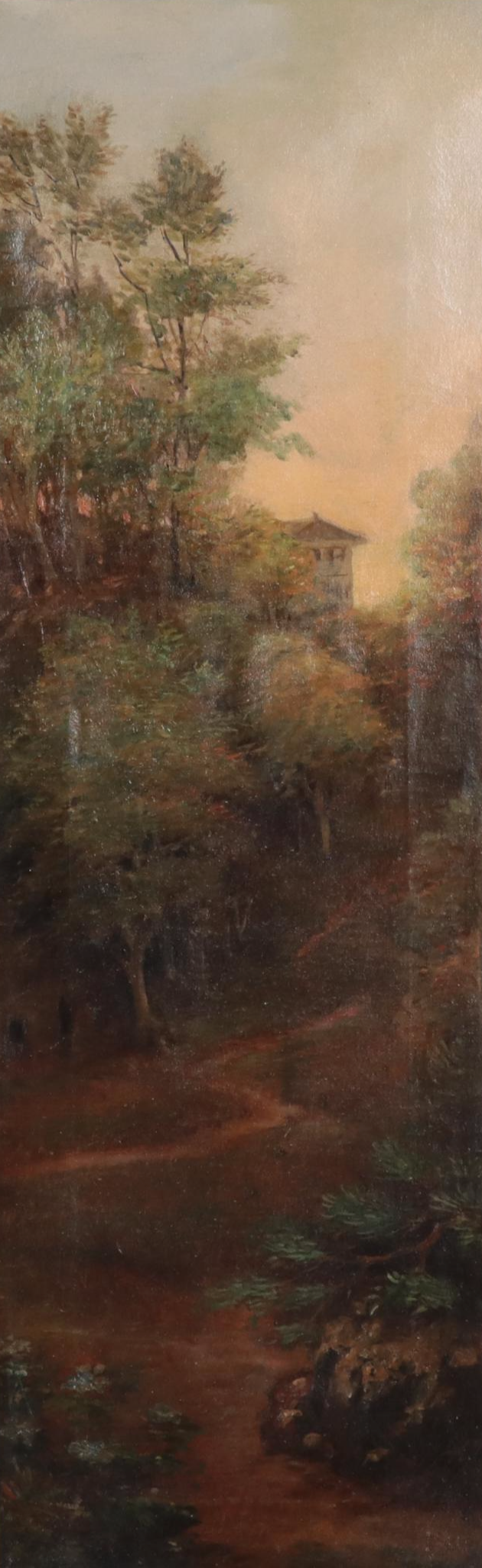 Triptych Large-Scale Forest Landscape Oil Painting, Early 20th Century ...