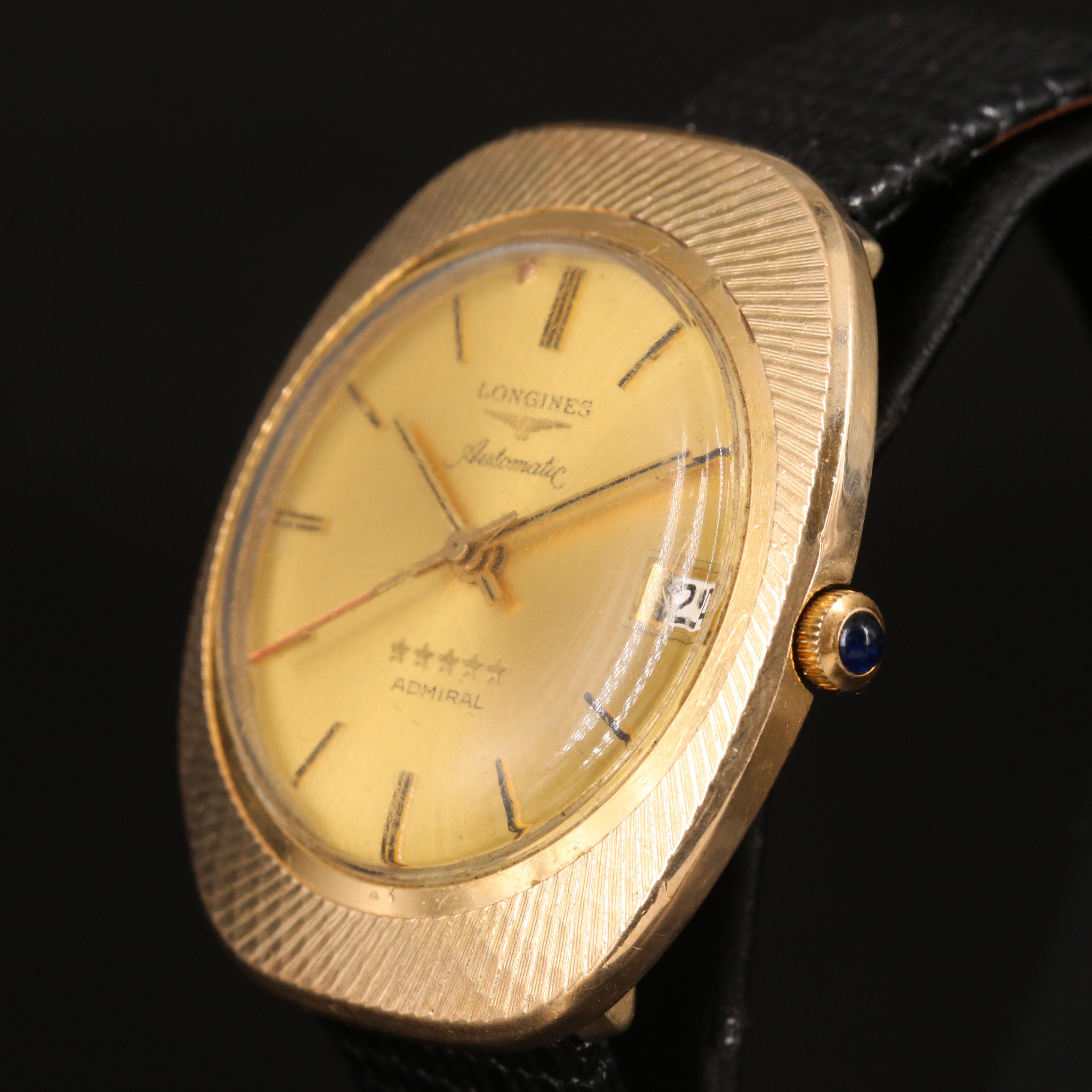 14K Longines Admiral Automatic Wristwatch | EBTH