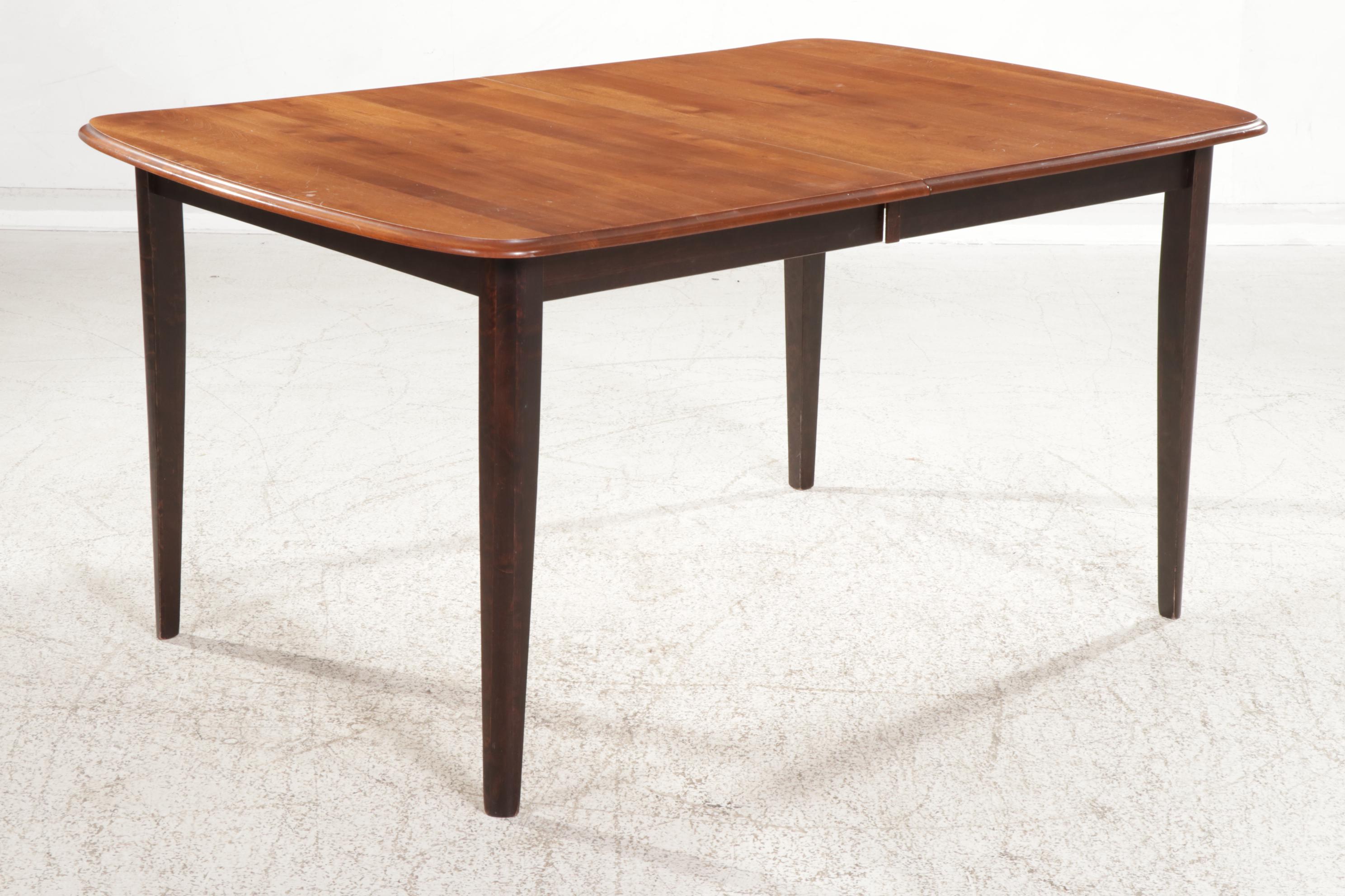 Shermag Maple and Ebonized Wood Six-Piece Dining Set | EBTH