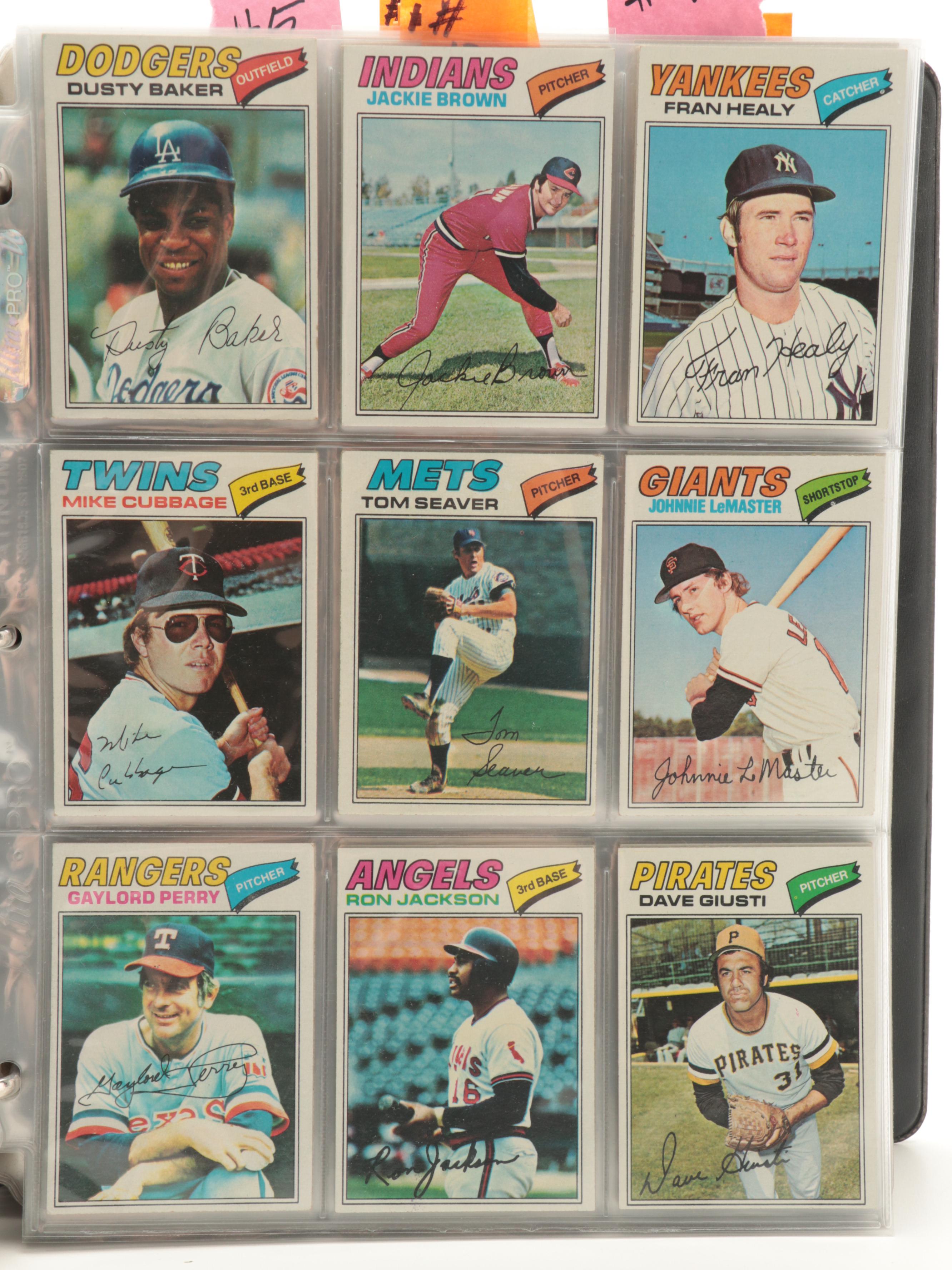 1977 Topps Baseball Cards Complete Set Including Andre Dawson and More ...