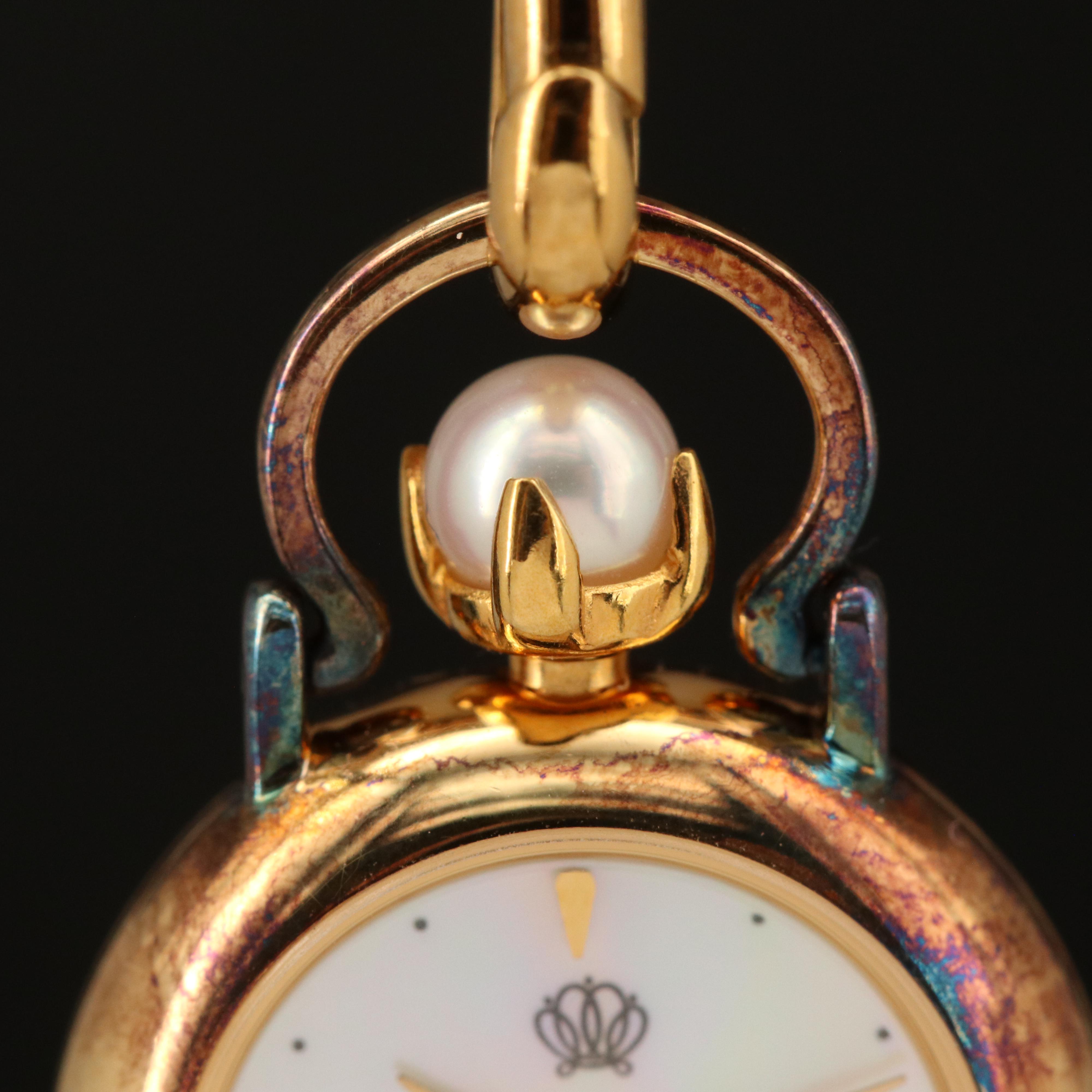 Mikimoto Mother-of-Pearl Dial Pendant Watch | EBTH