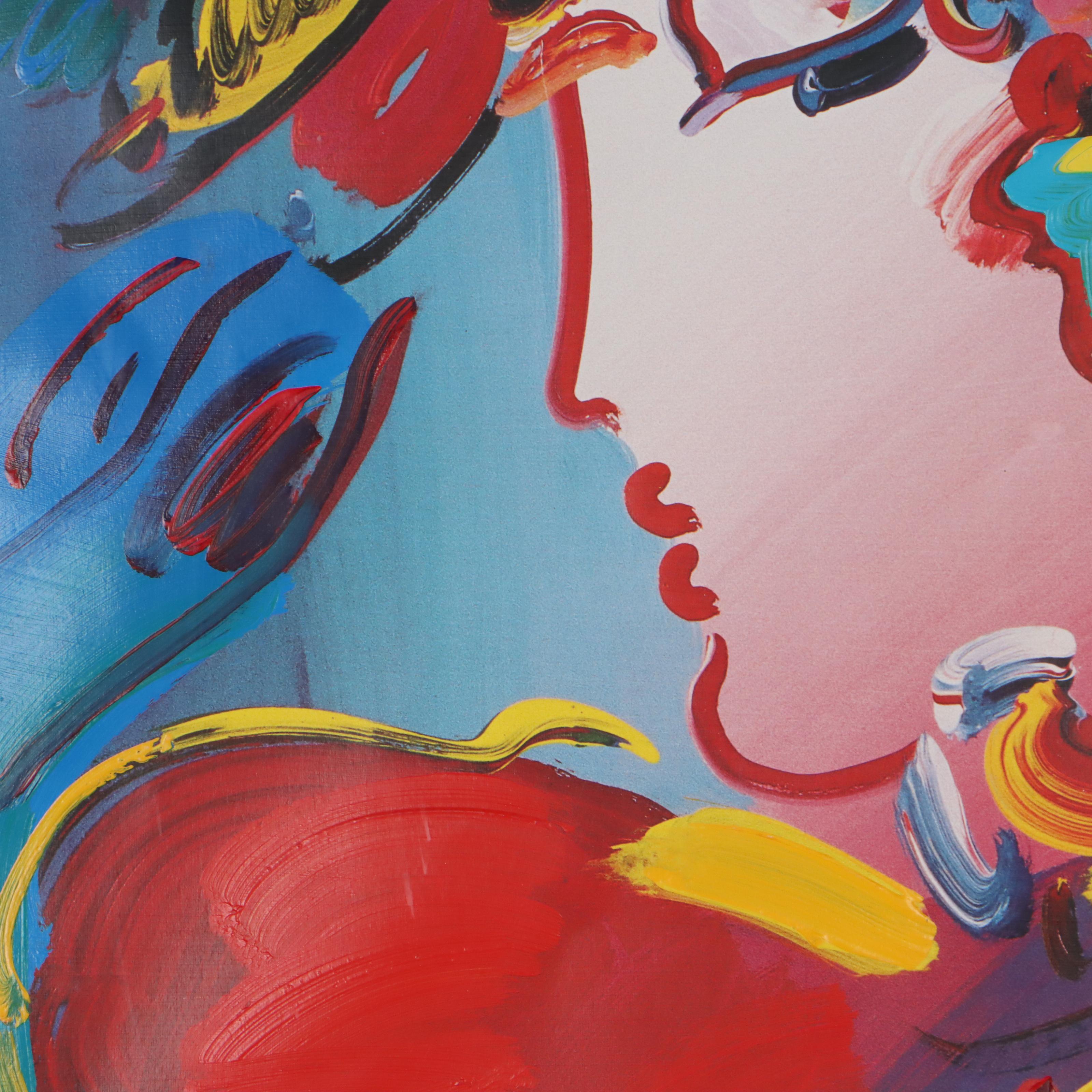 Peter Max Mixed Media Painting "Blushing Beauty" | EBTH