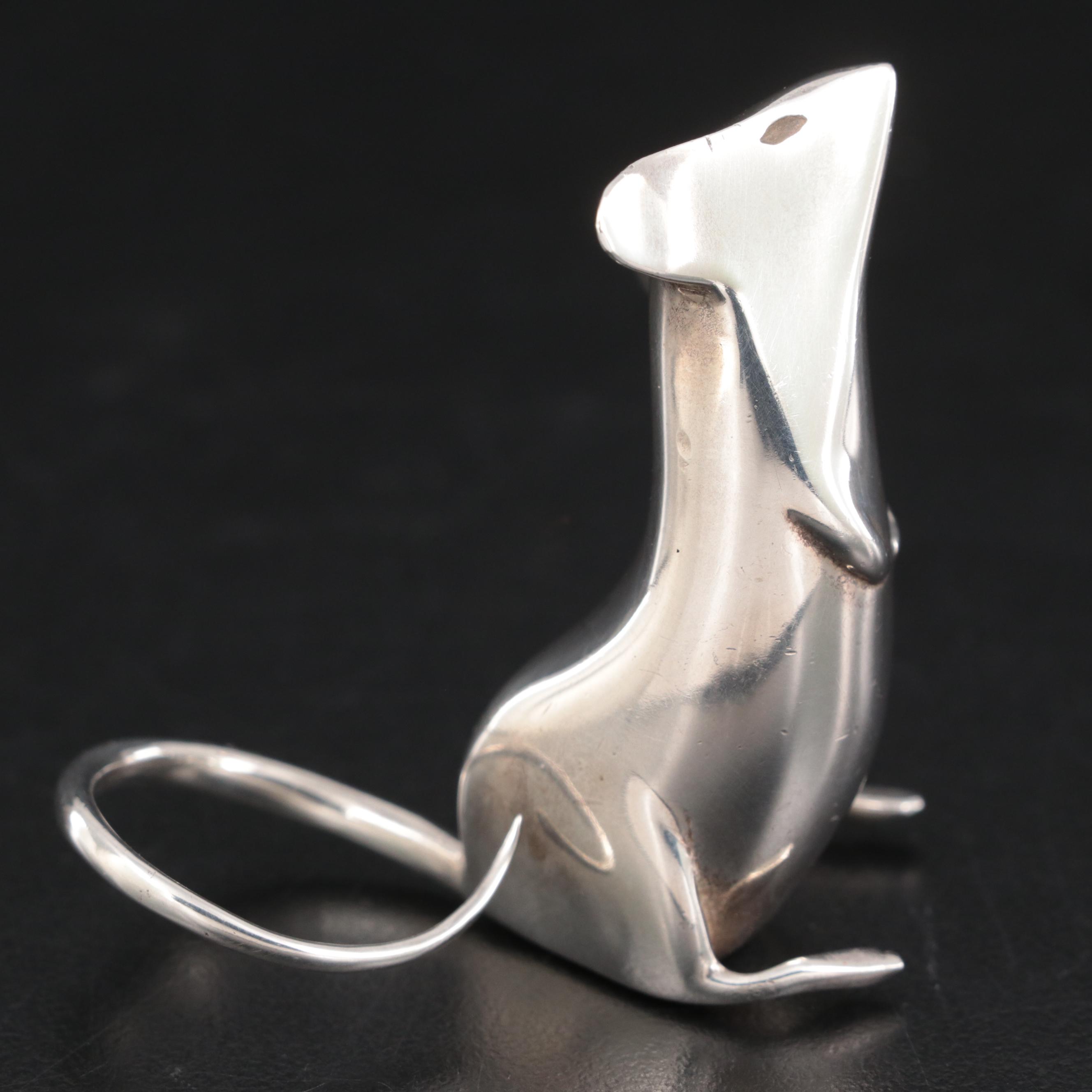 Tiffany & Co. Sterling Silver Mouse Figurine, Mid to Late 20th Century ...