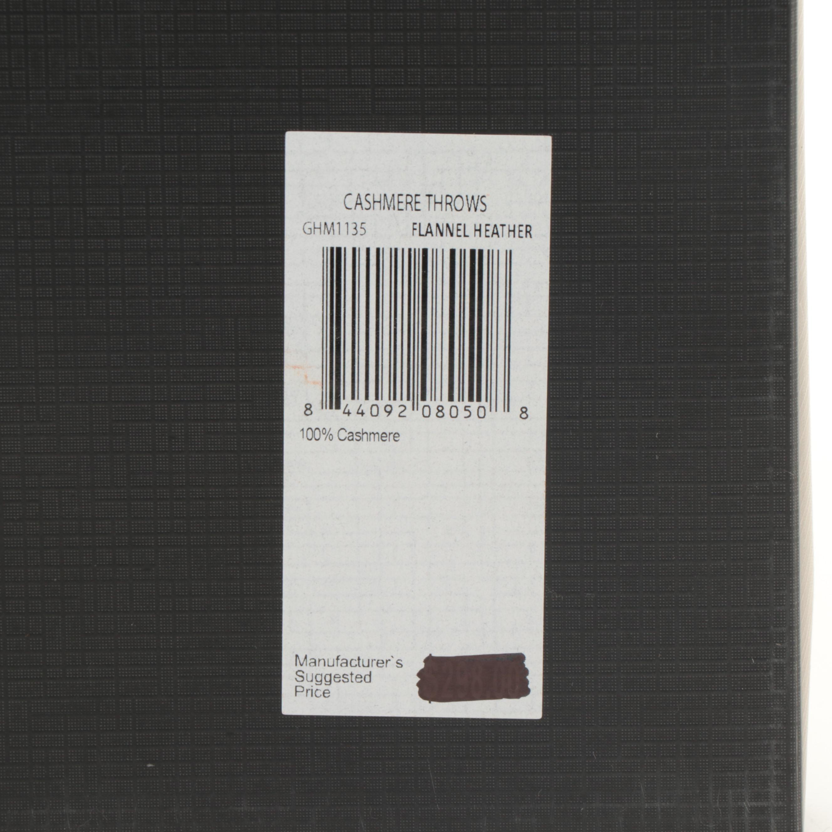 Magaschoni Home Cashmere Throw Blanket in Flannel Heather | EBTH