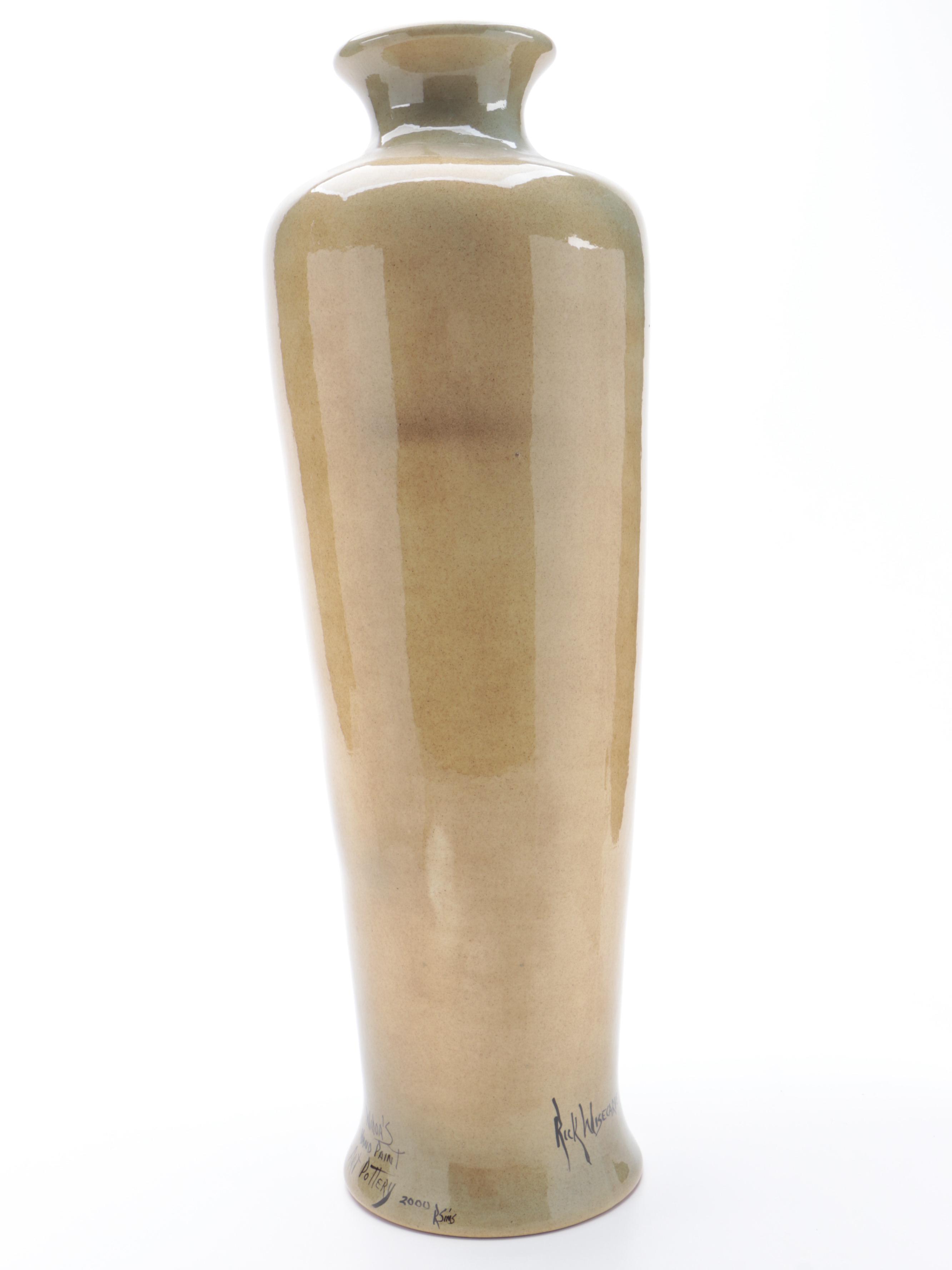 Rick Wisecarver Art Pottery Hand-Painted Earthenware Vase, 2000 | EBTH