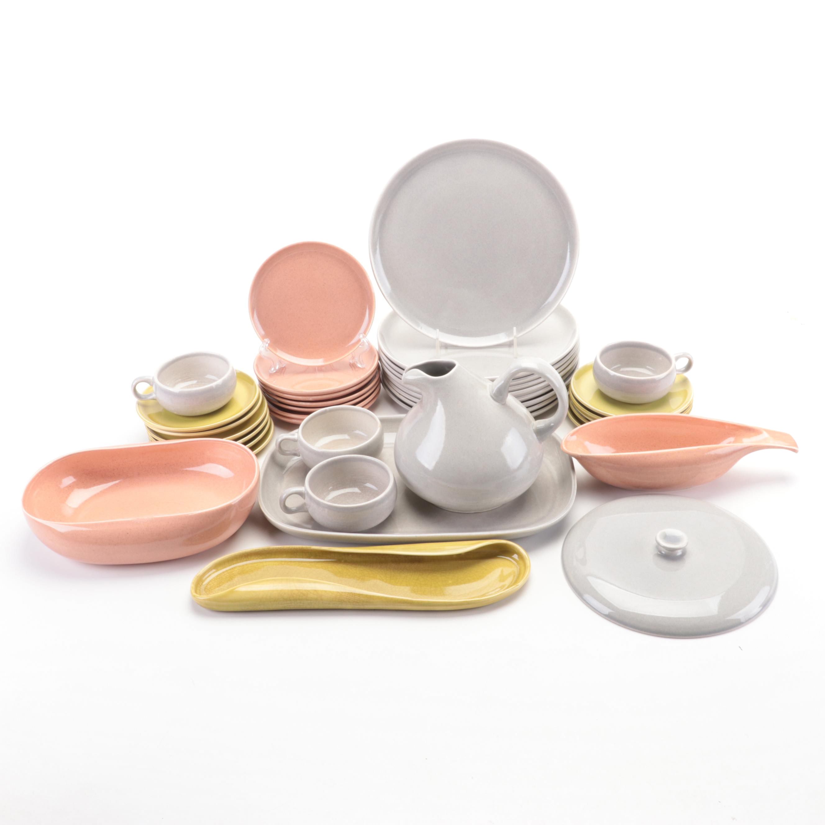 Russel Wright Granite, Coral and Chartreuse "American Modern" Ceramic ...