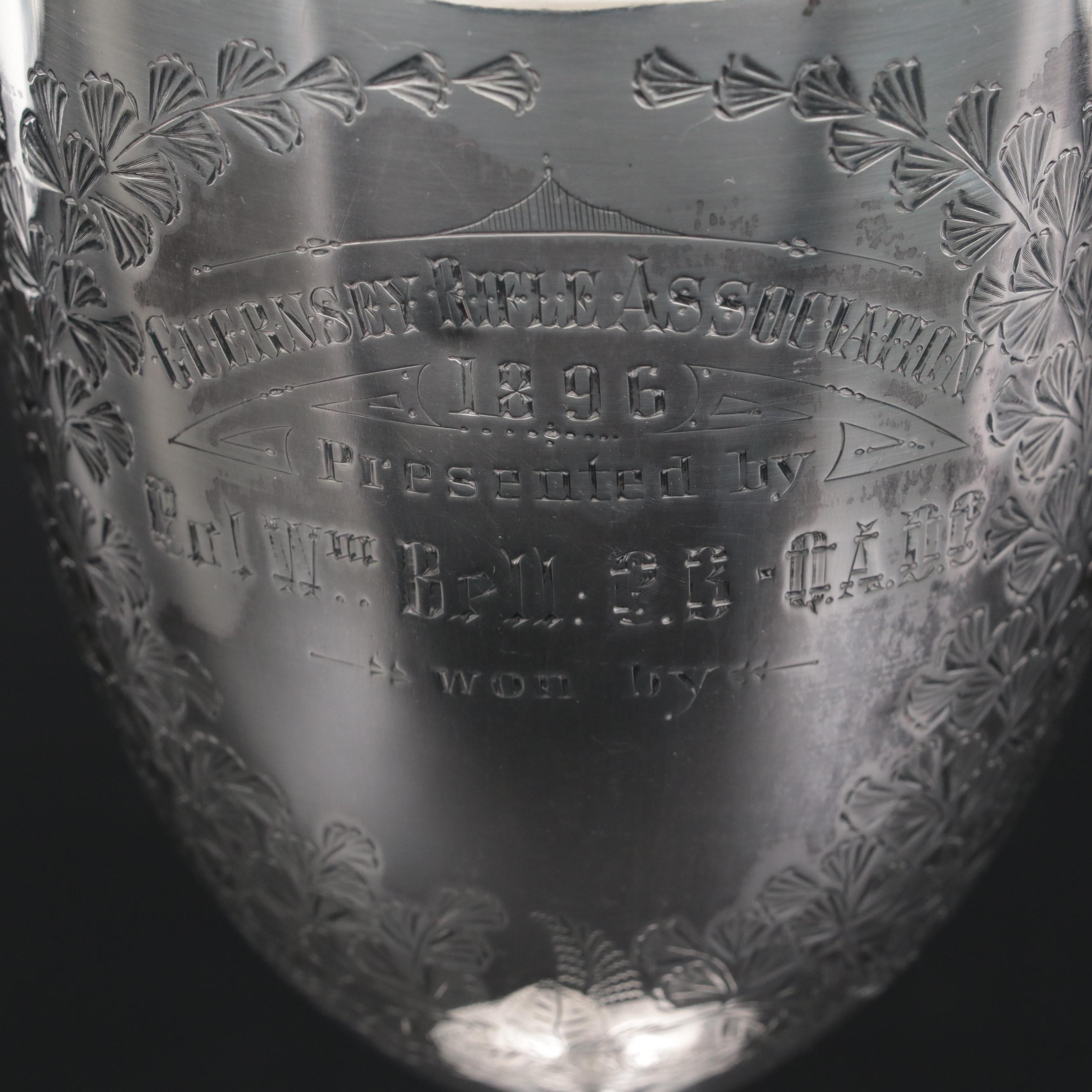 Robert Pringle & Sons Chased Sterling Silver Trophy Goblet, 1896 | EBTH
