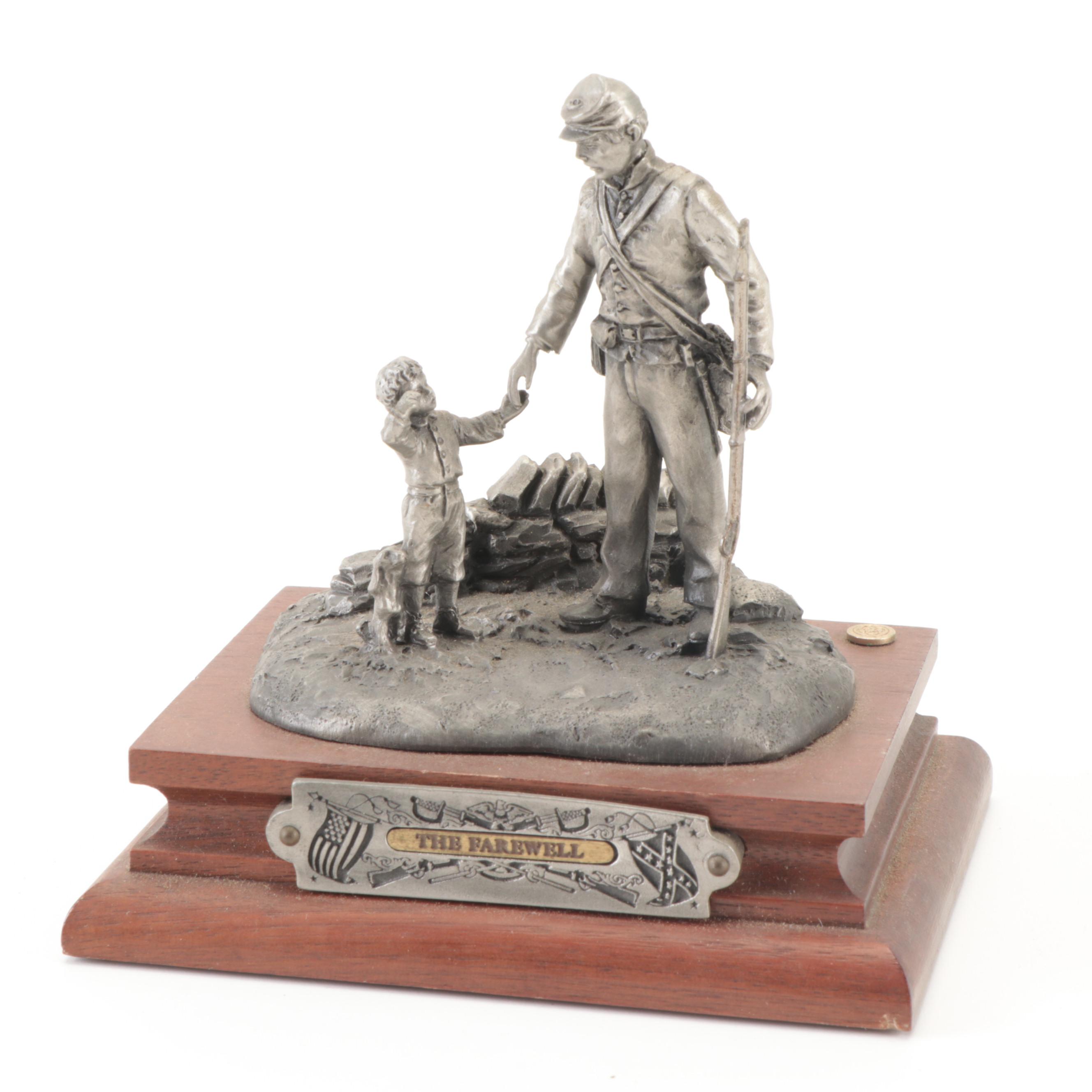 J. J. Barnum Pewter Sculptures "Johnny Shiloh" and "The Farewell ...