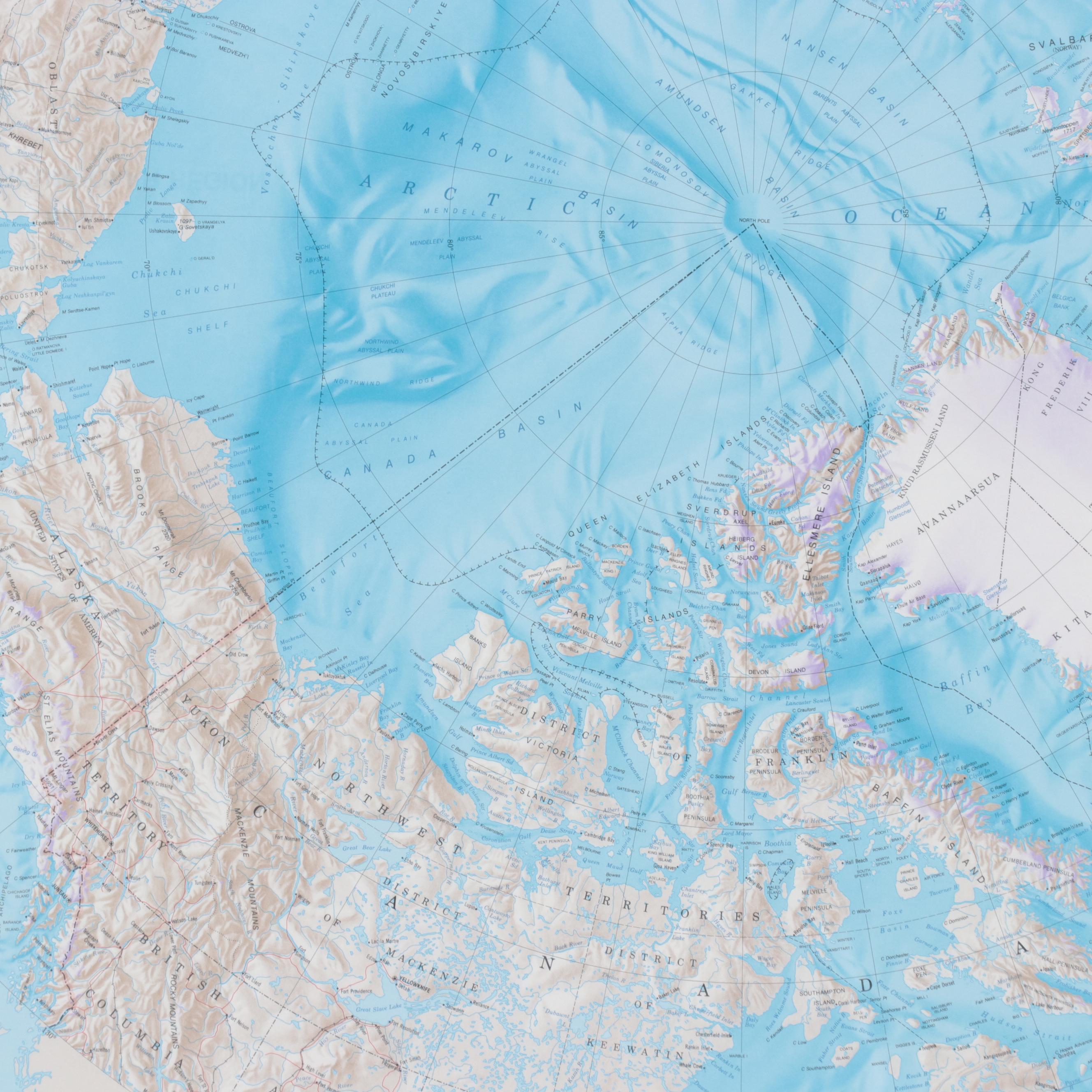 Offset Lithograph Map "Canada: North Circumpolar Region" | EBTH