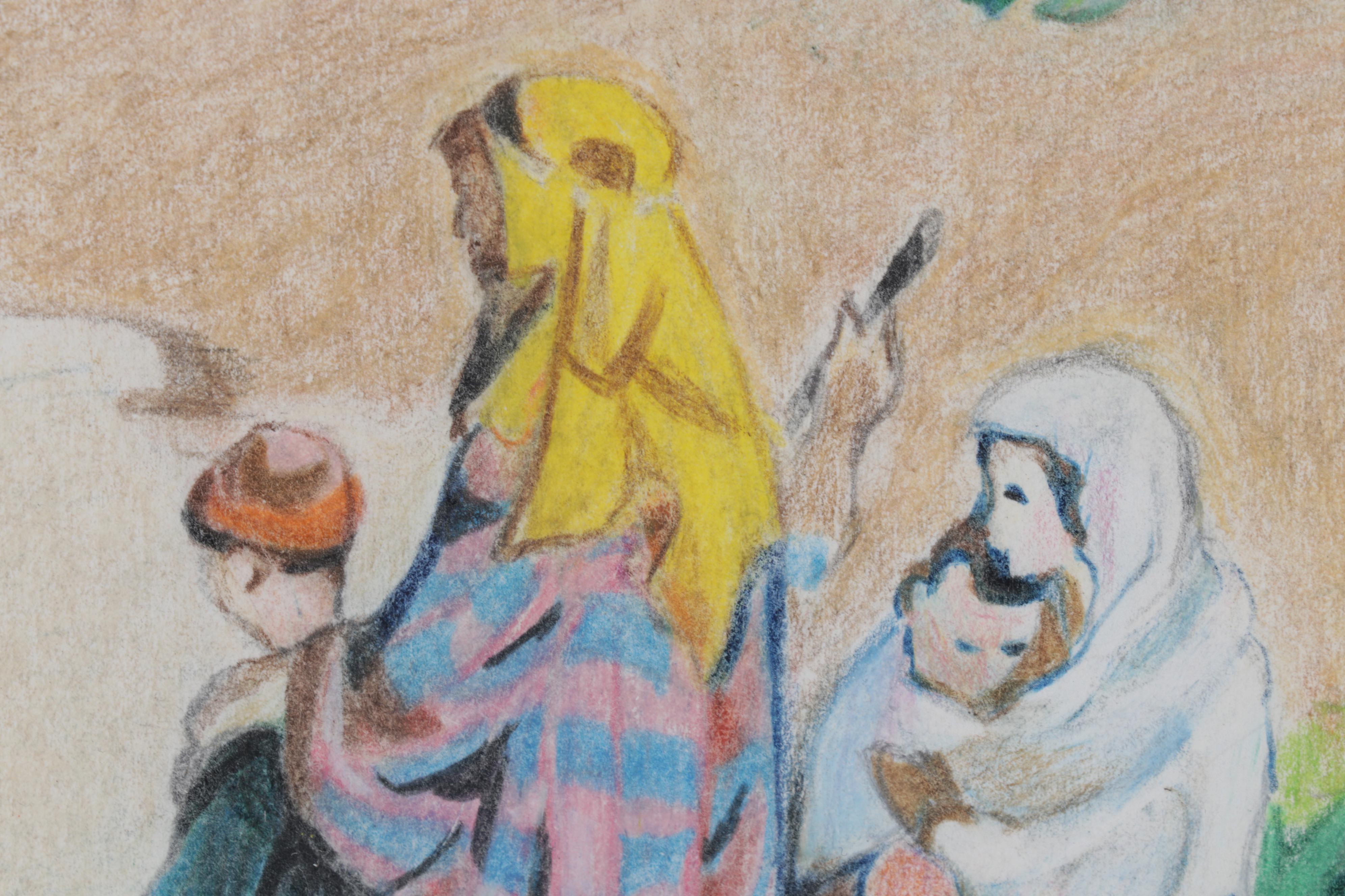 Carol Fandozzi Colored Pencil Drawing "The Journey to Jerusalem" | EBTH