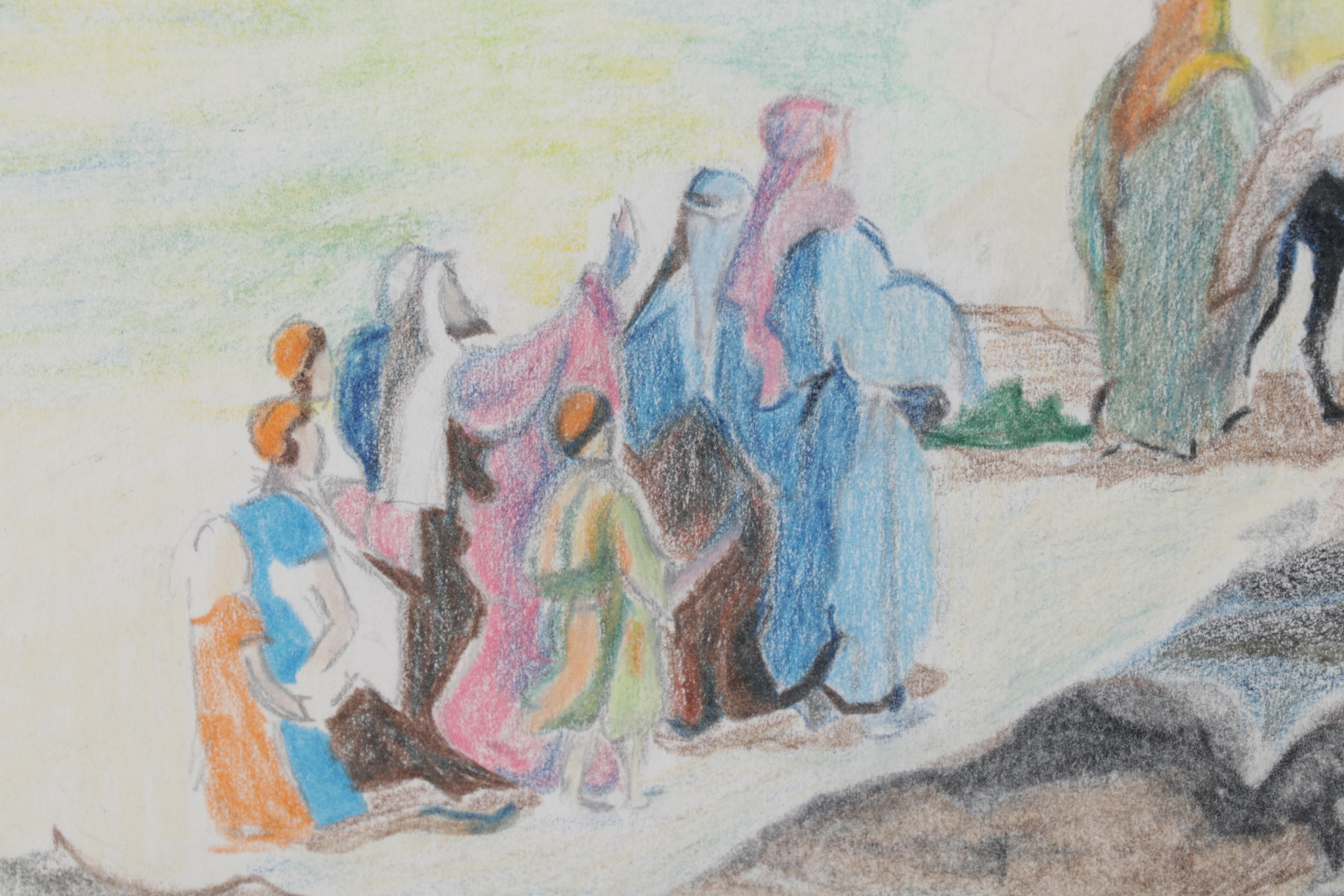 Carol Fandozzi Colored Pencil Drawing "The Journey to Jerusalem" | EBTH