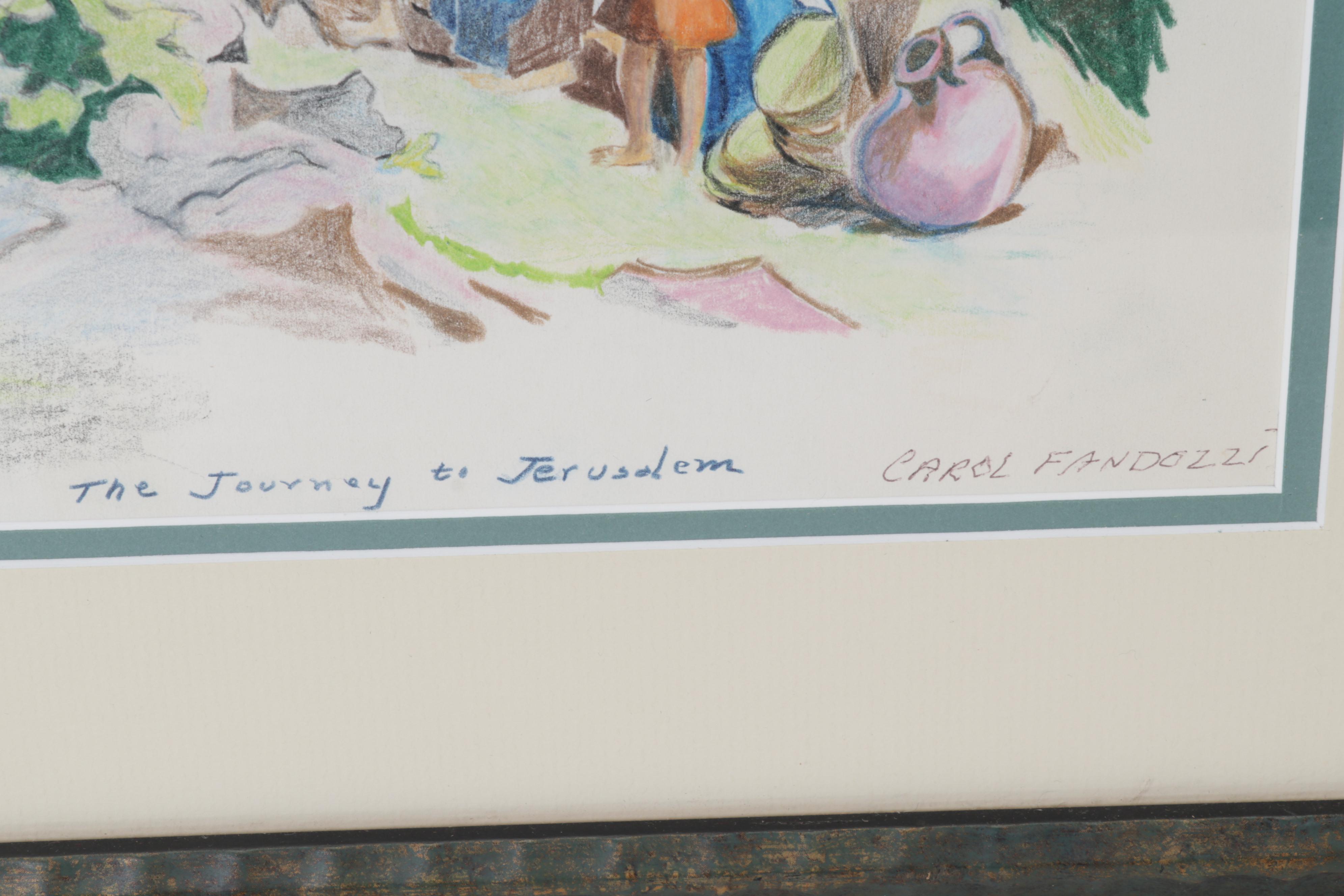 Carol Fandozzi Colored Pencil Drawing "The Journey to Jerusalem" | EBTH
