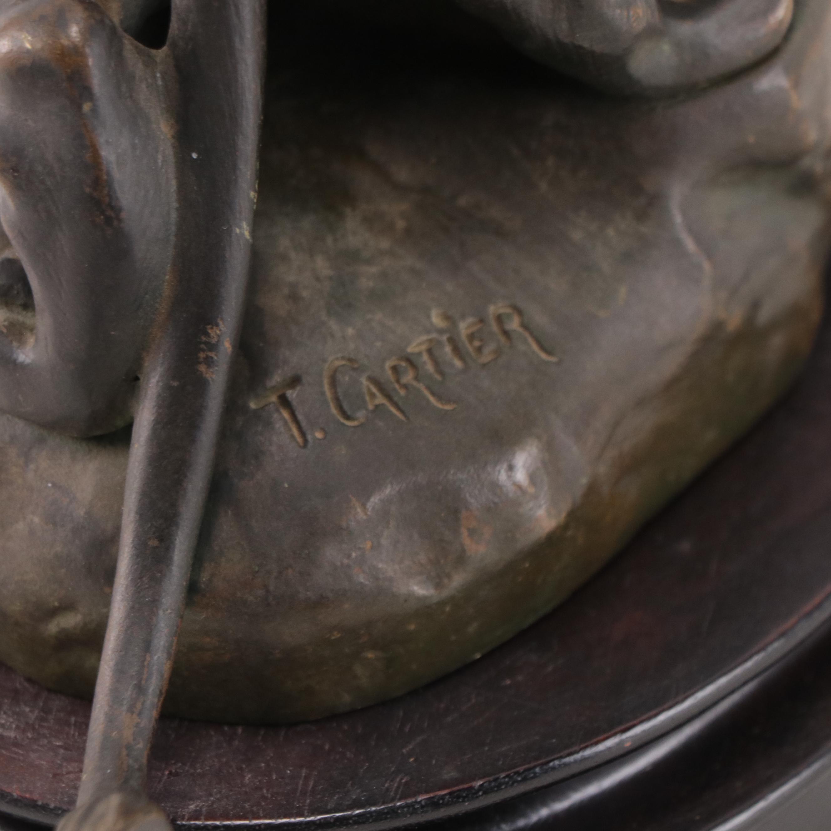 Bronze Alloy Sculpture After Thomas Francois Cartier of a Lion | EBTH
