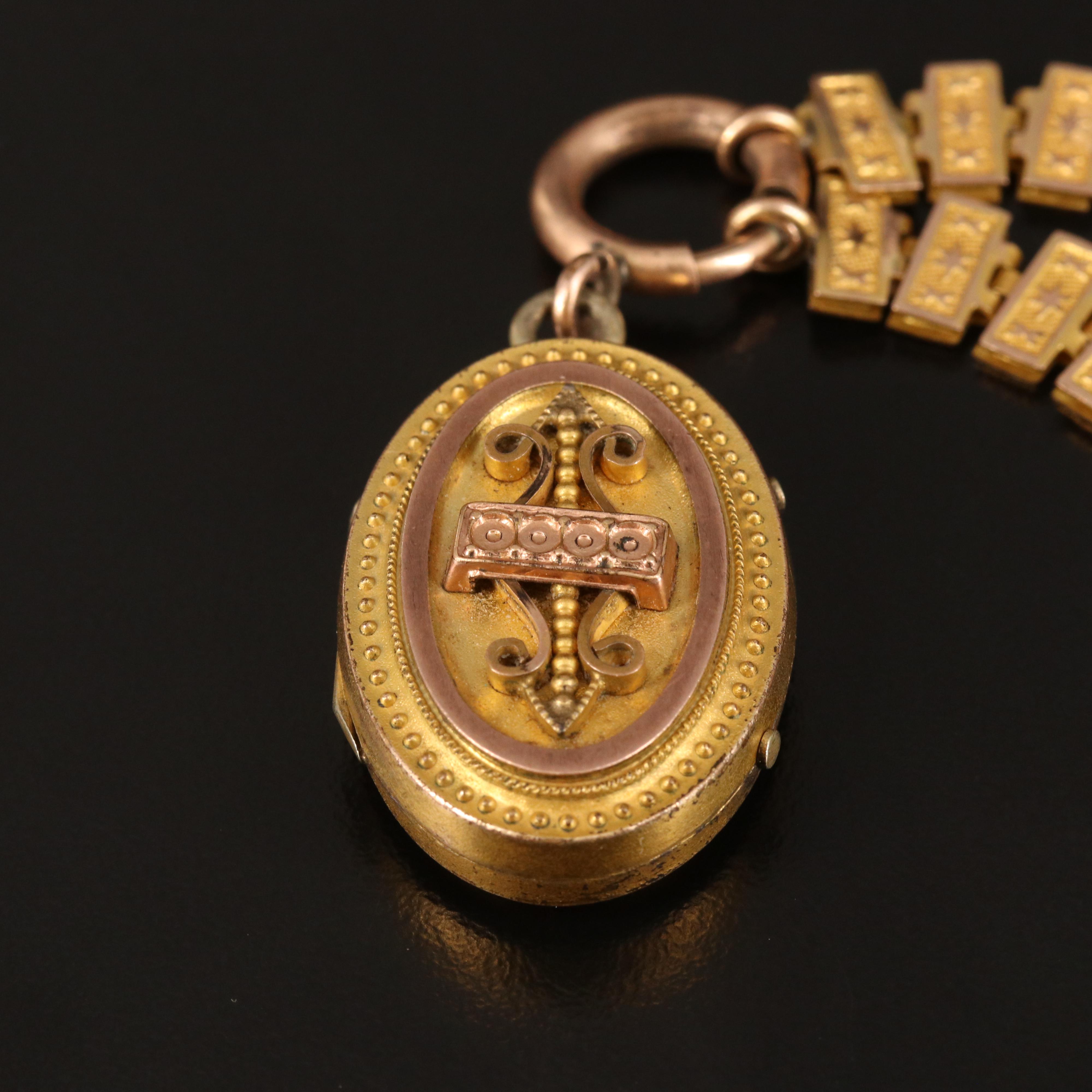 Victorian Book Chain Necklace with Locket | EBTH