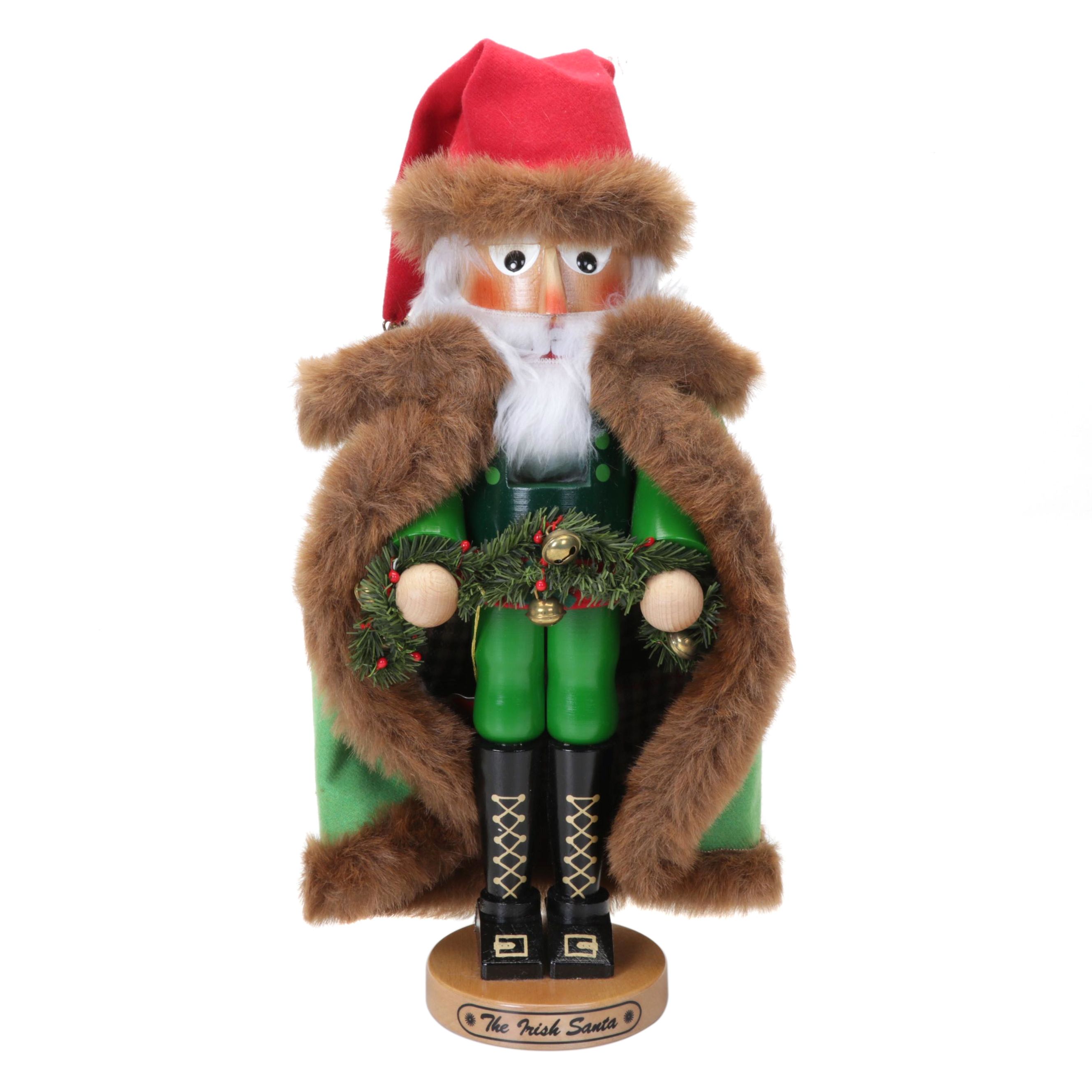 Steinbach Handmade "Irish Santa" Wooden Nutcracker, Mid-Late 20th ...