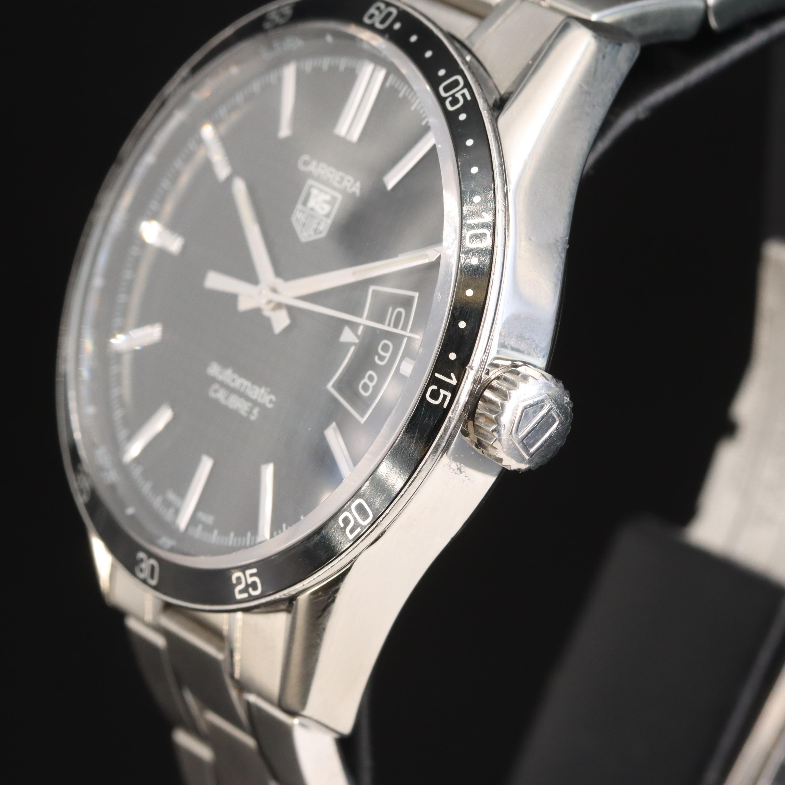 TAG Heuer Carrera Calibre 5 Black Automatic Wristwatch | EBTH