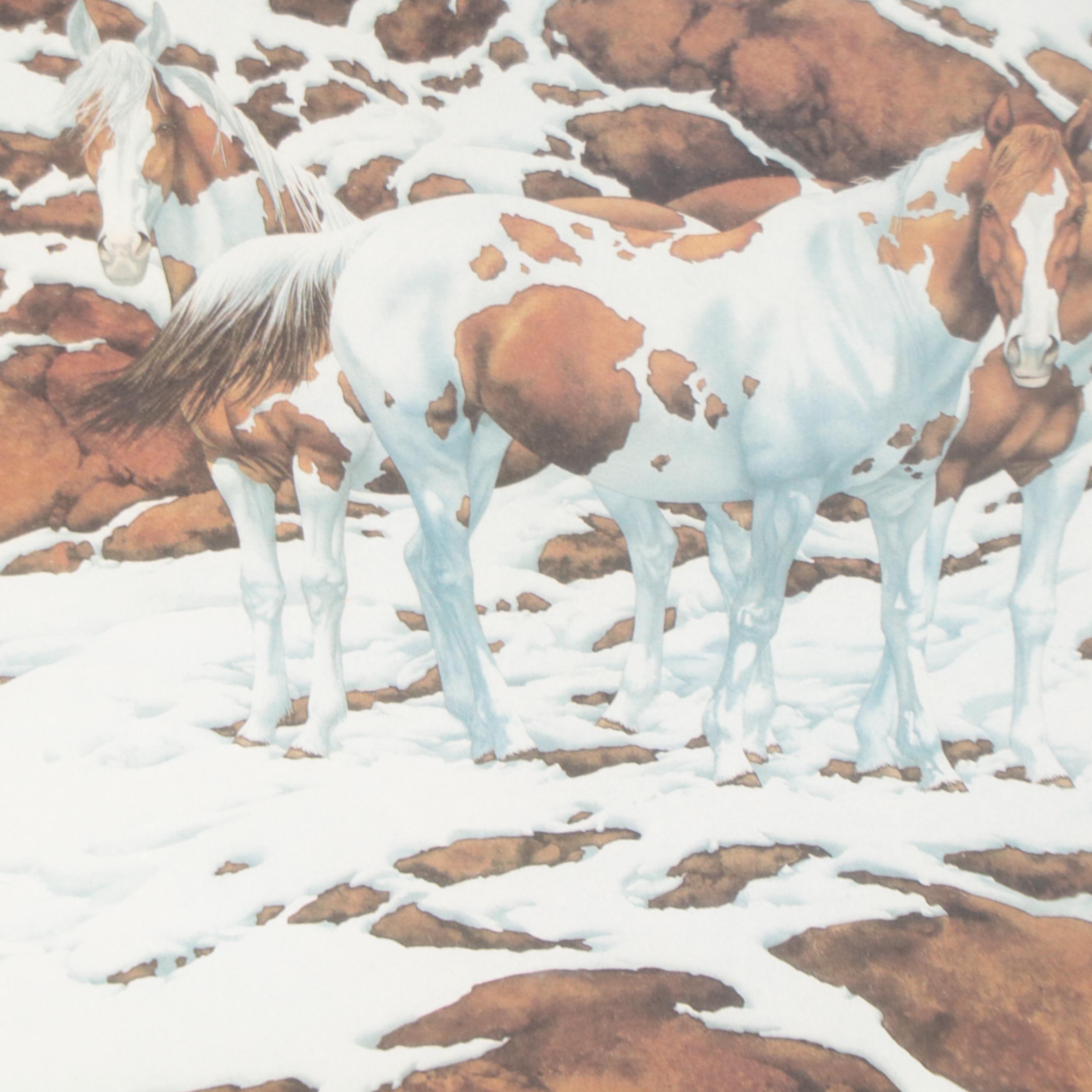 Offset Lithograph After Bev Doolittle of Horses | EBTH