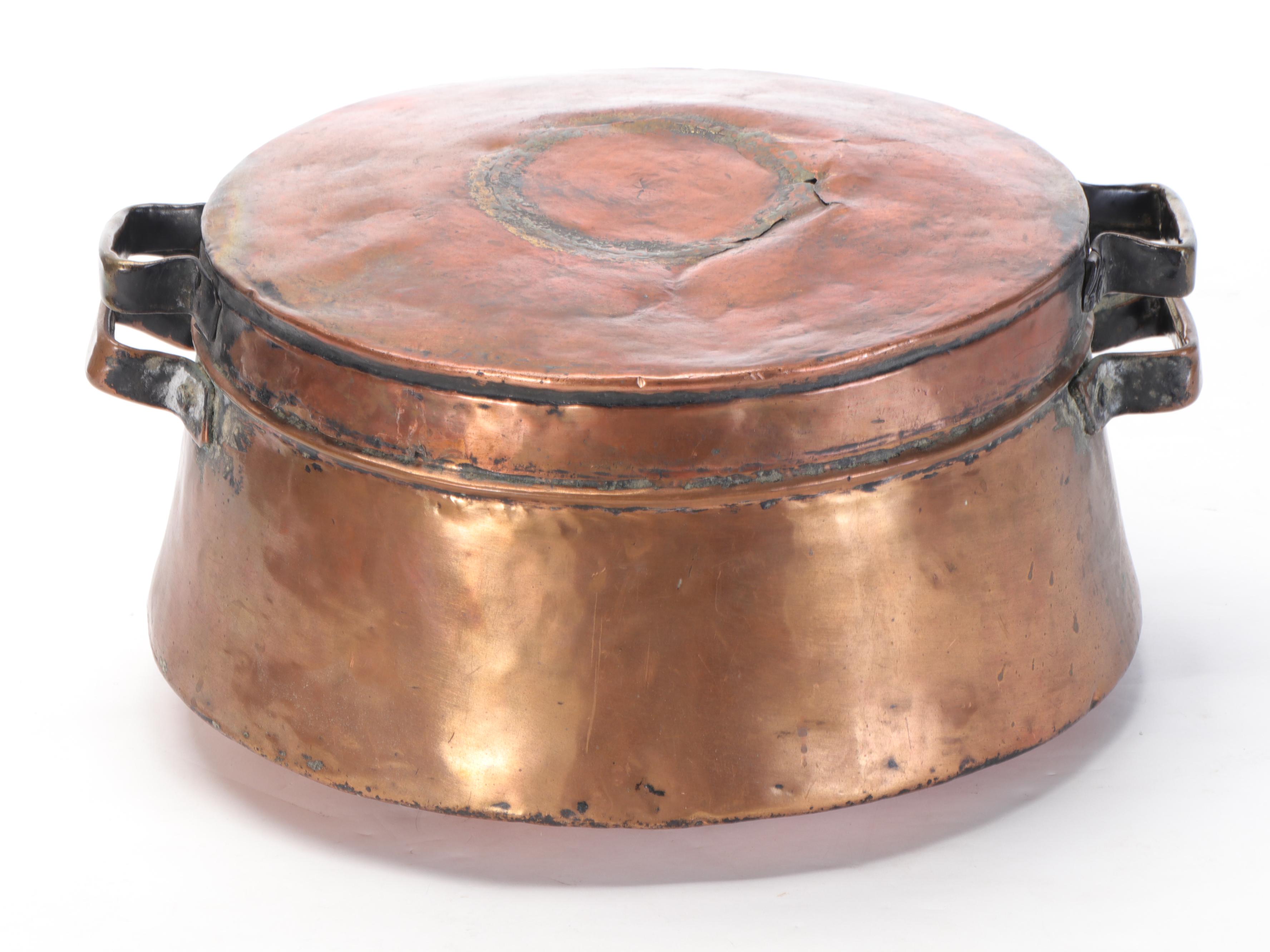 Middle Eastern Tinned Copper Lidded Pot | EBTH