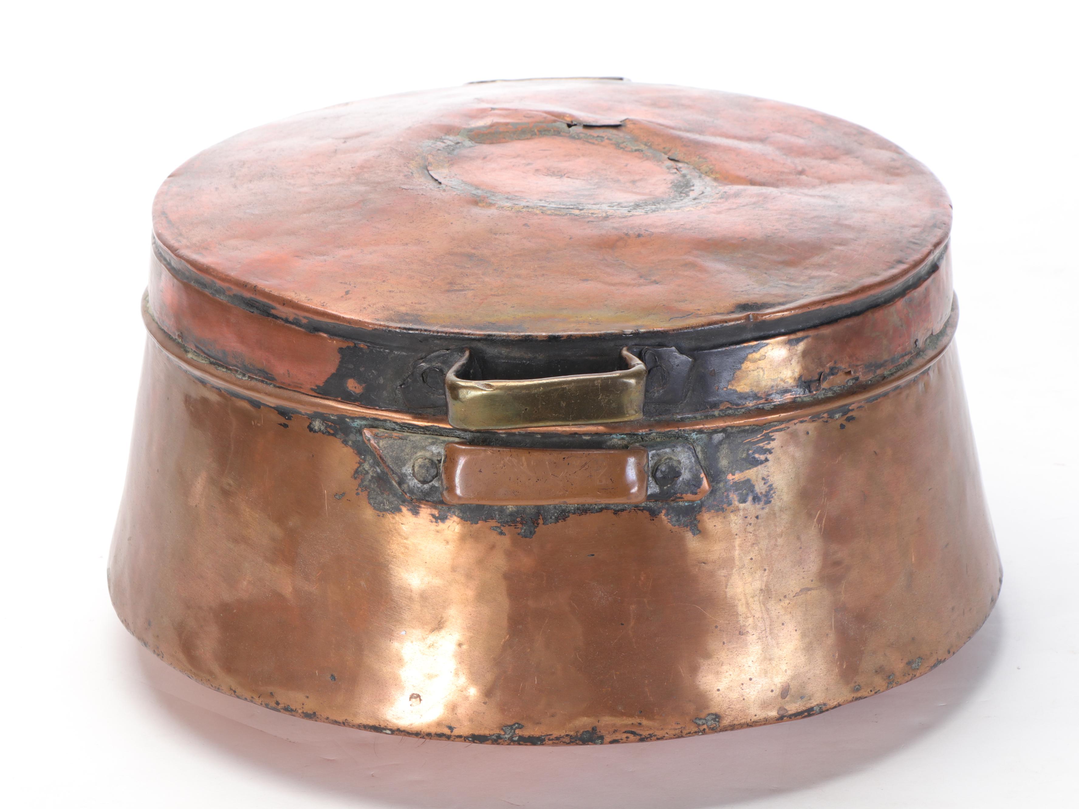 Middle Eastern Tinned Copper Lidded Pot | EBTH