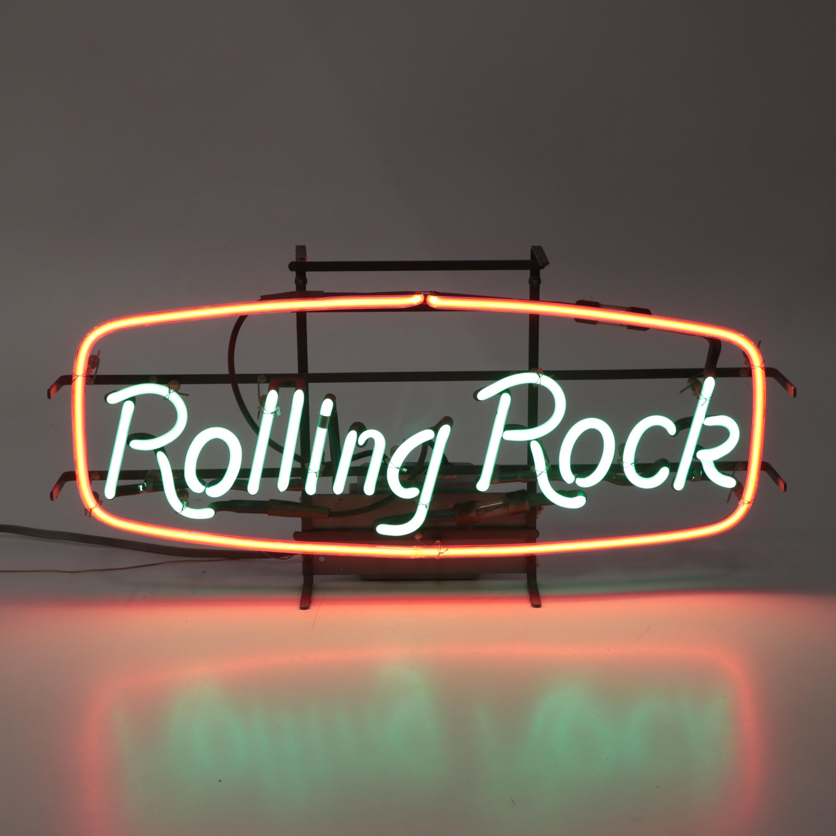 Rolling Rock Beer Neon Wall Sign, Late 20th Century | EBTH