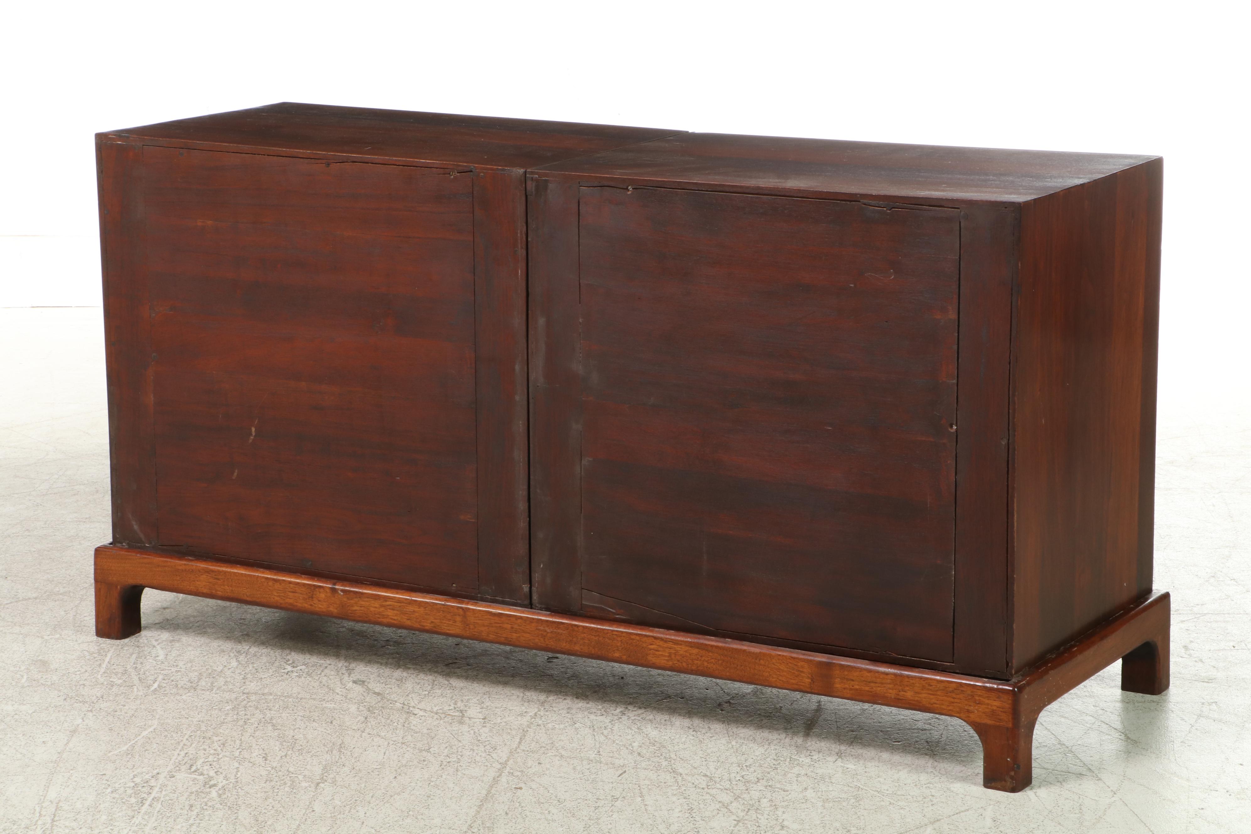 Three-Part Mid Century Modern Walnut Ten-Drawer Chest | EBTH