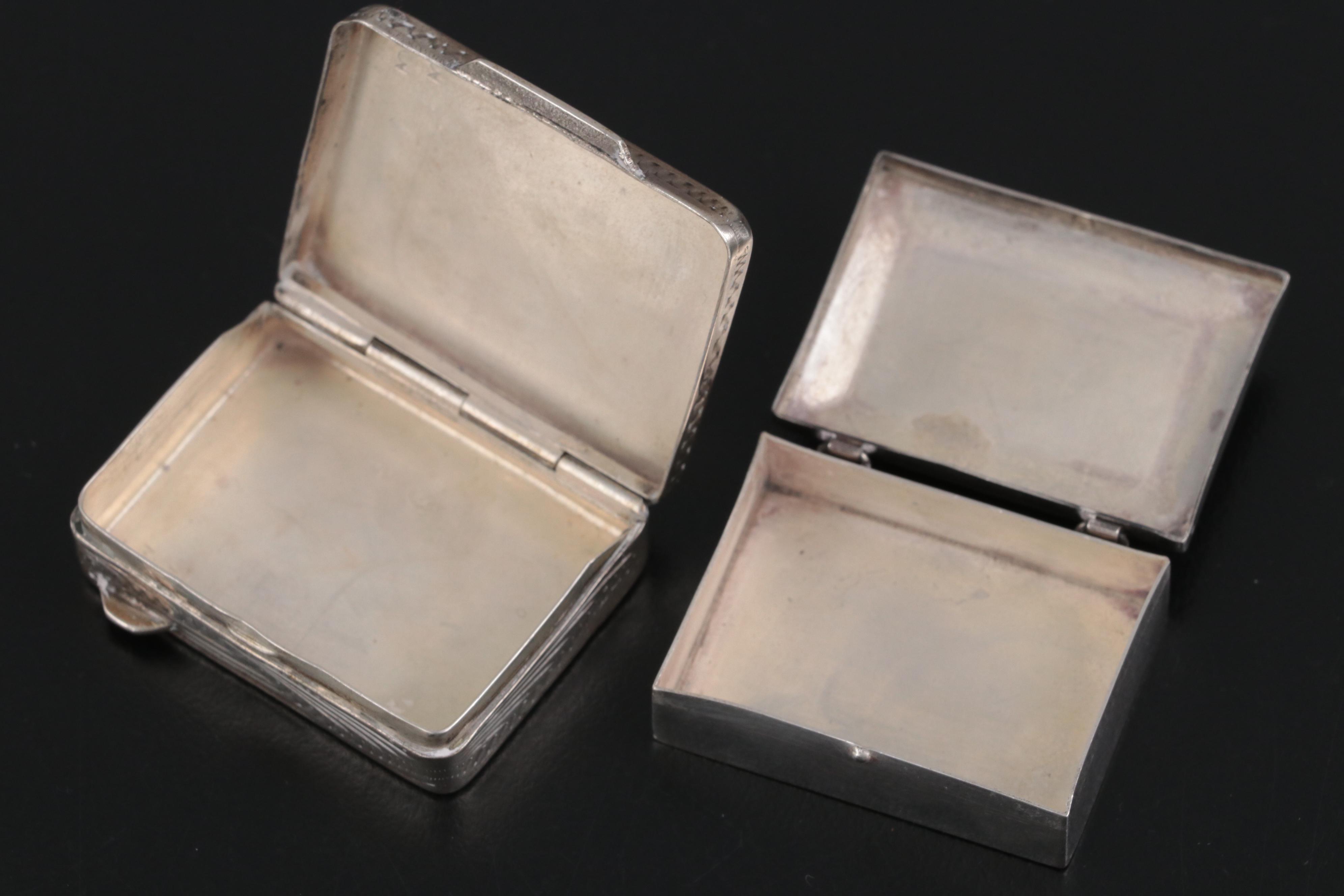 Southwest Style Sterling Turquoise Inlaid Pillbox and Italian 800 ...