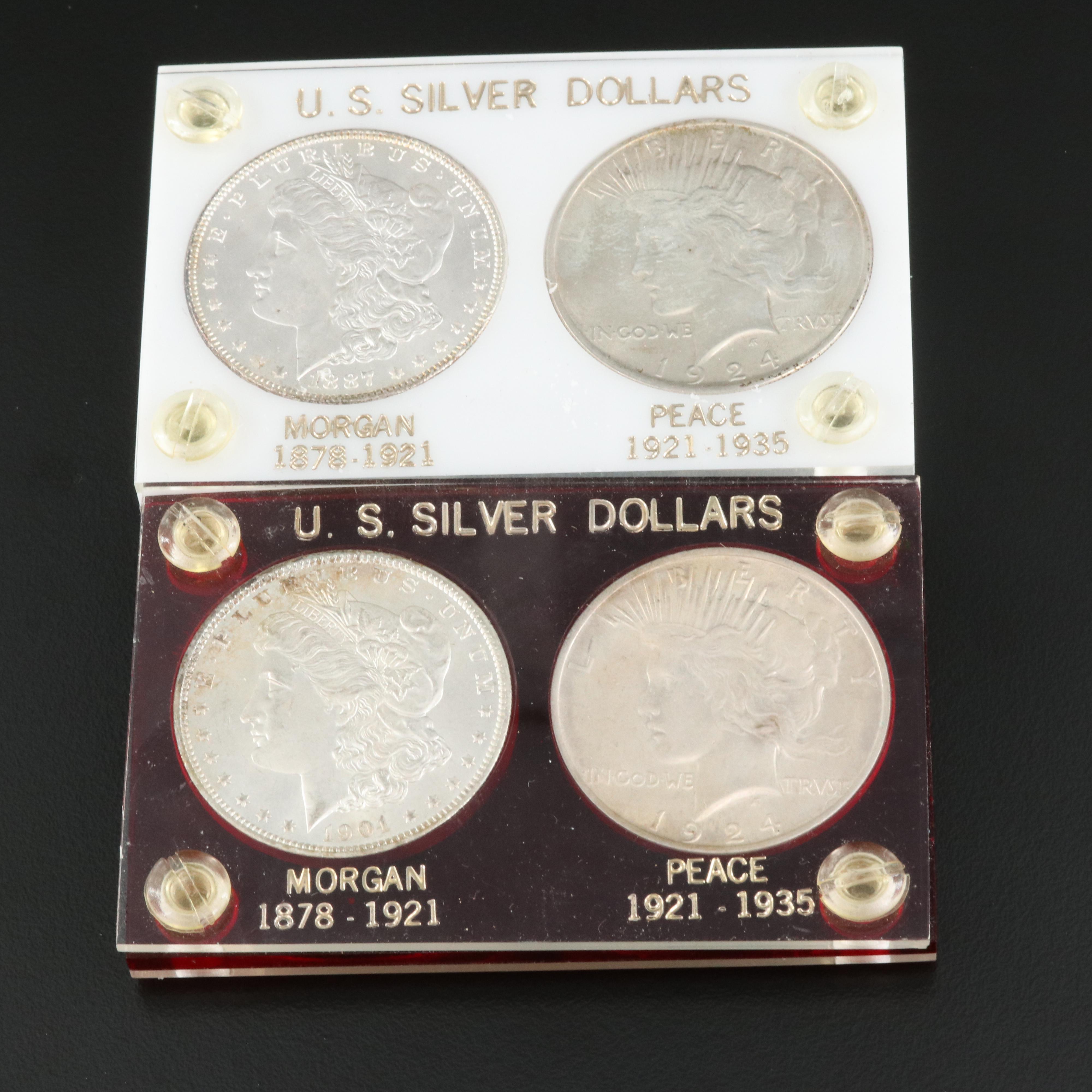 Two Morgan and Peace Silver Dollar Sets | EBTH