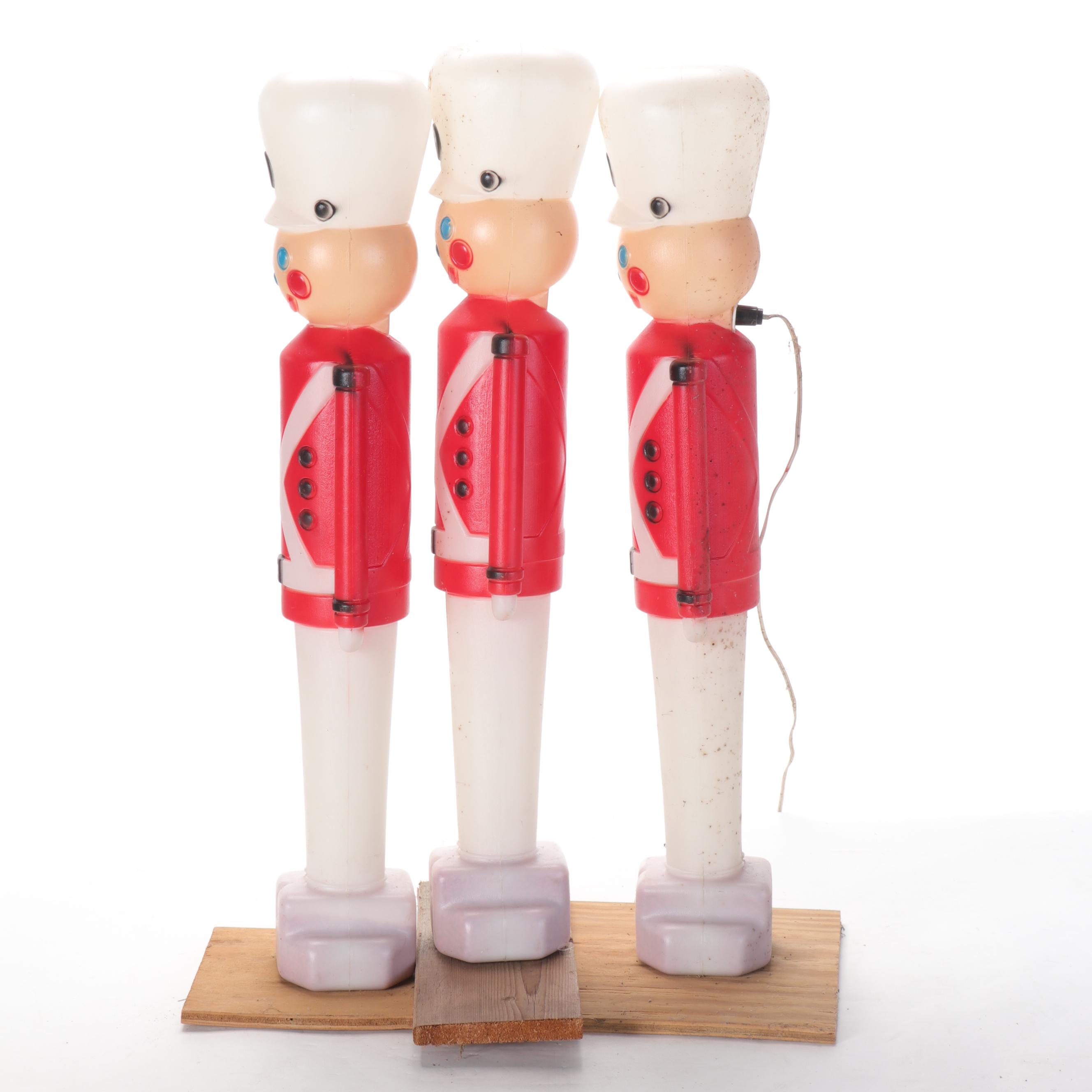 Empire Plastic Blow Mold Nutcracker Christmas Decorations, Late 20th ...