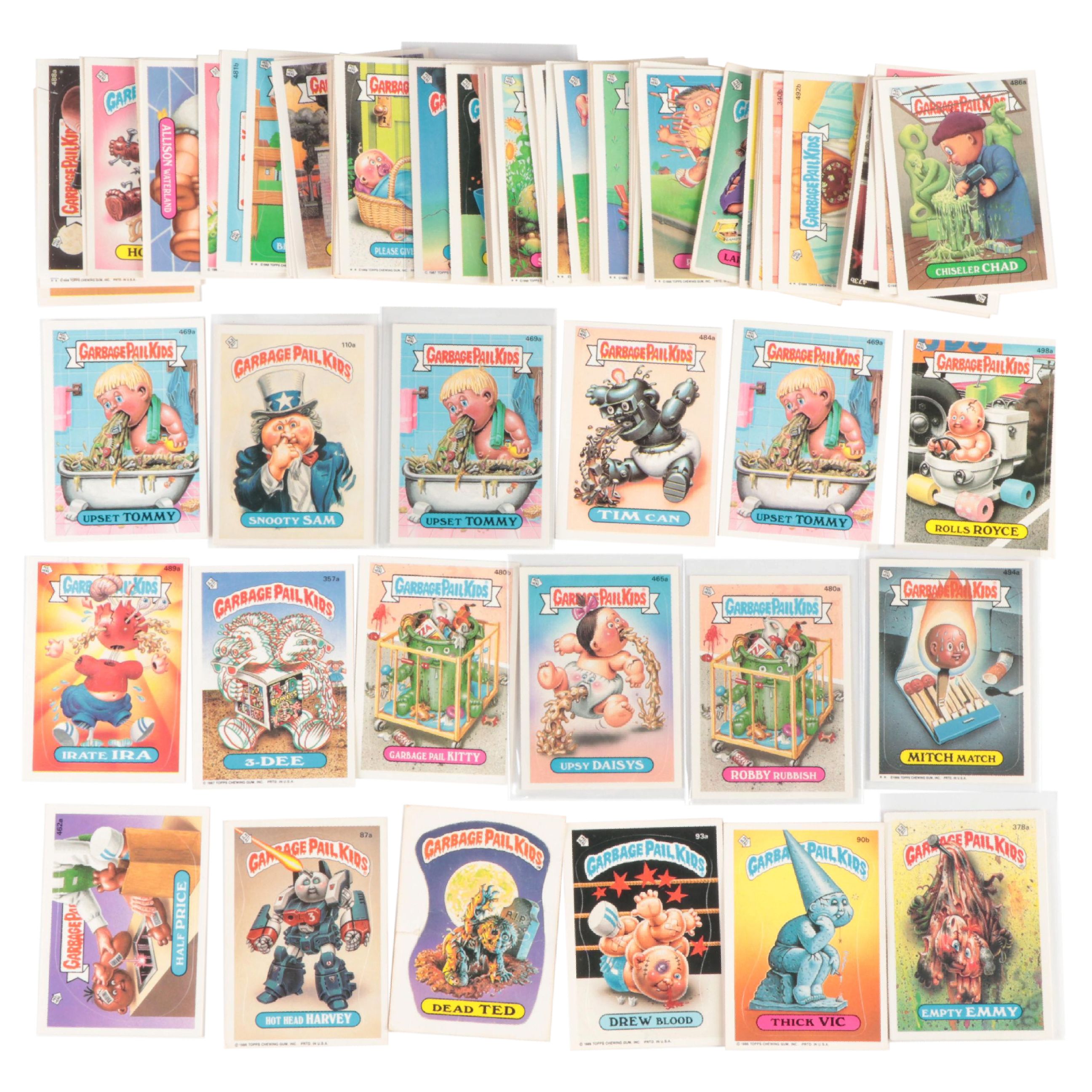 Topps Garbage Pail Kids Trading Cards with Snooty Sam, Upset Tommy ...