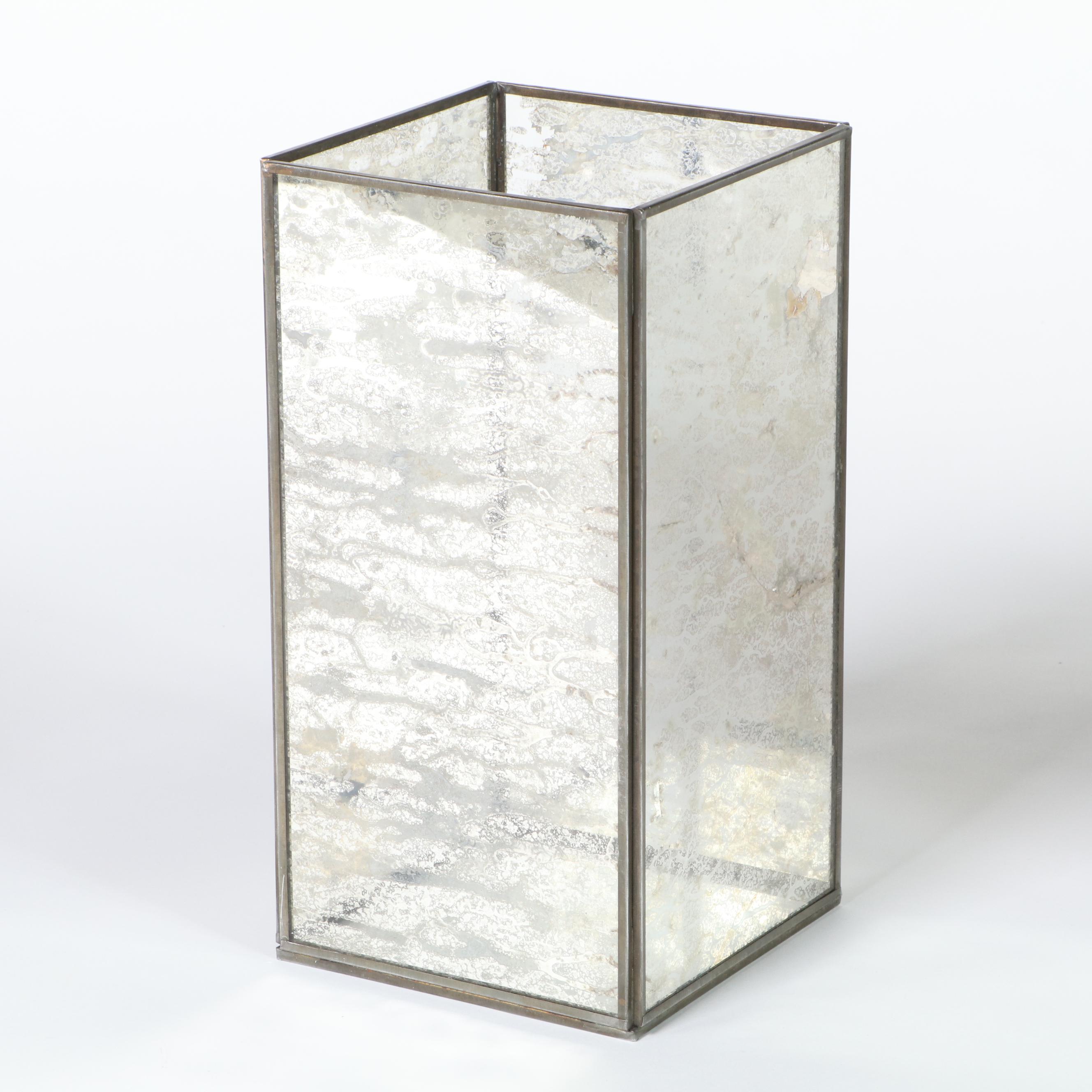 Accent Decor "Prudence" Mercury Finish Glass Rectangular Candle ...