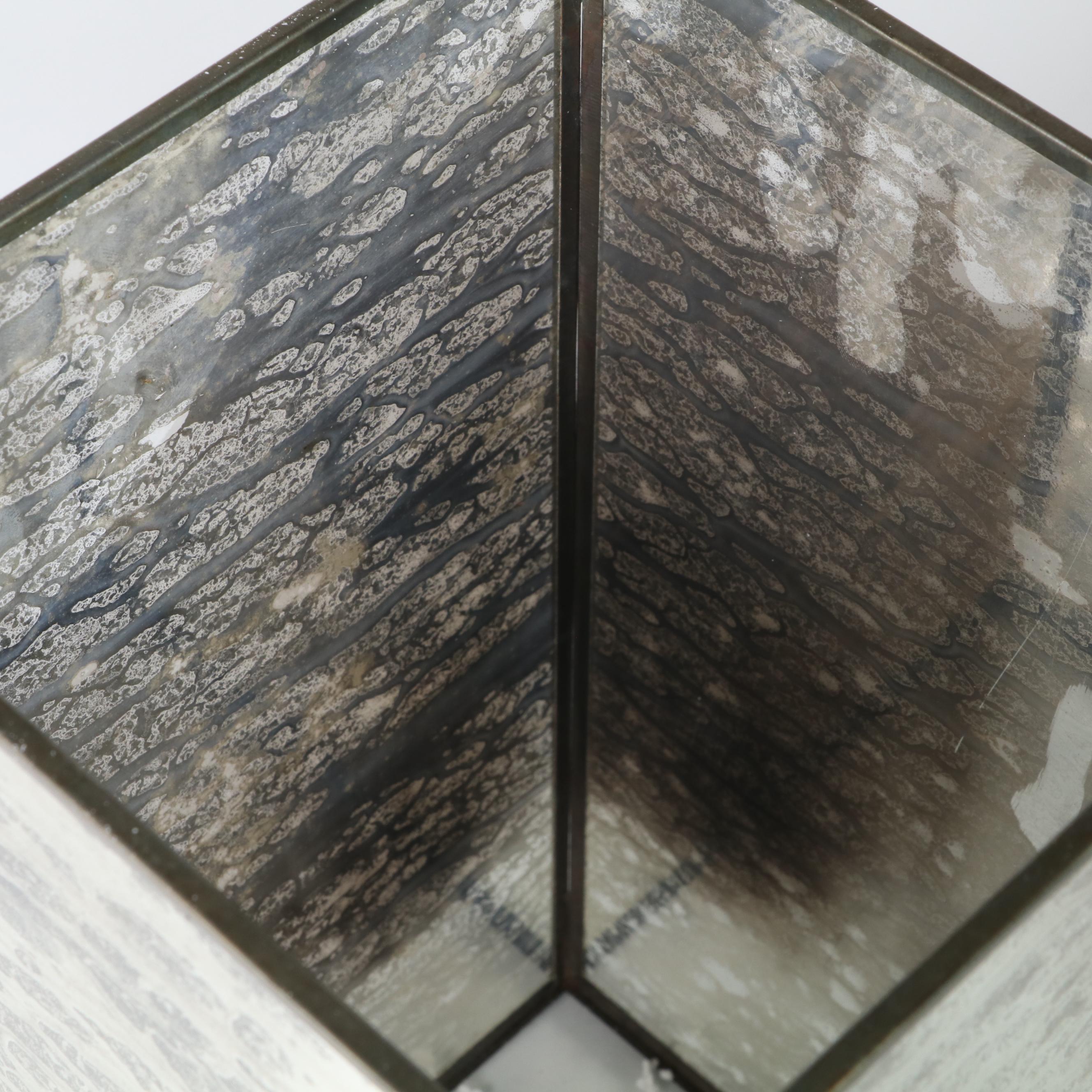 Accent Decor "Prudence" Mercury Finish Glass Rectangular Candle ...