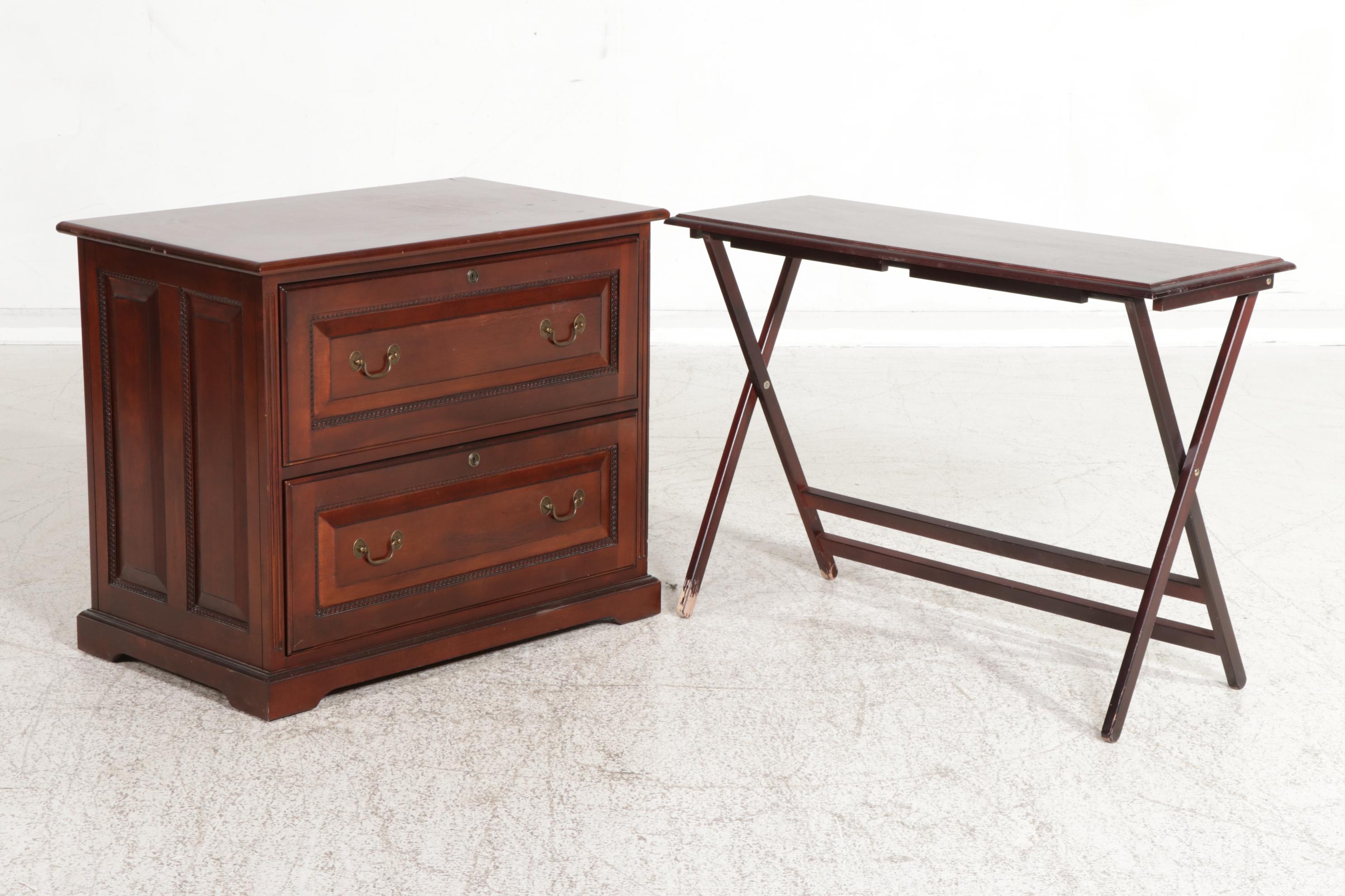 Riverside "Meridian" Cherry-Finished Corner Desk, Hutch and Lateral ...