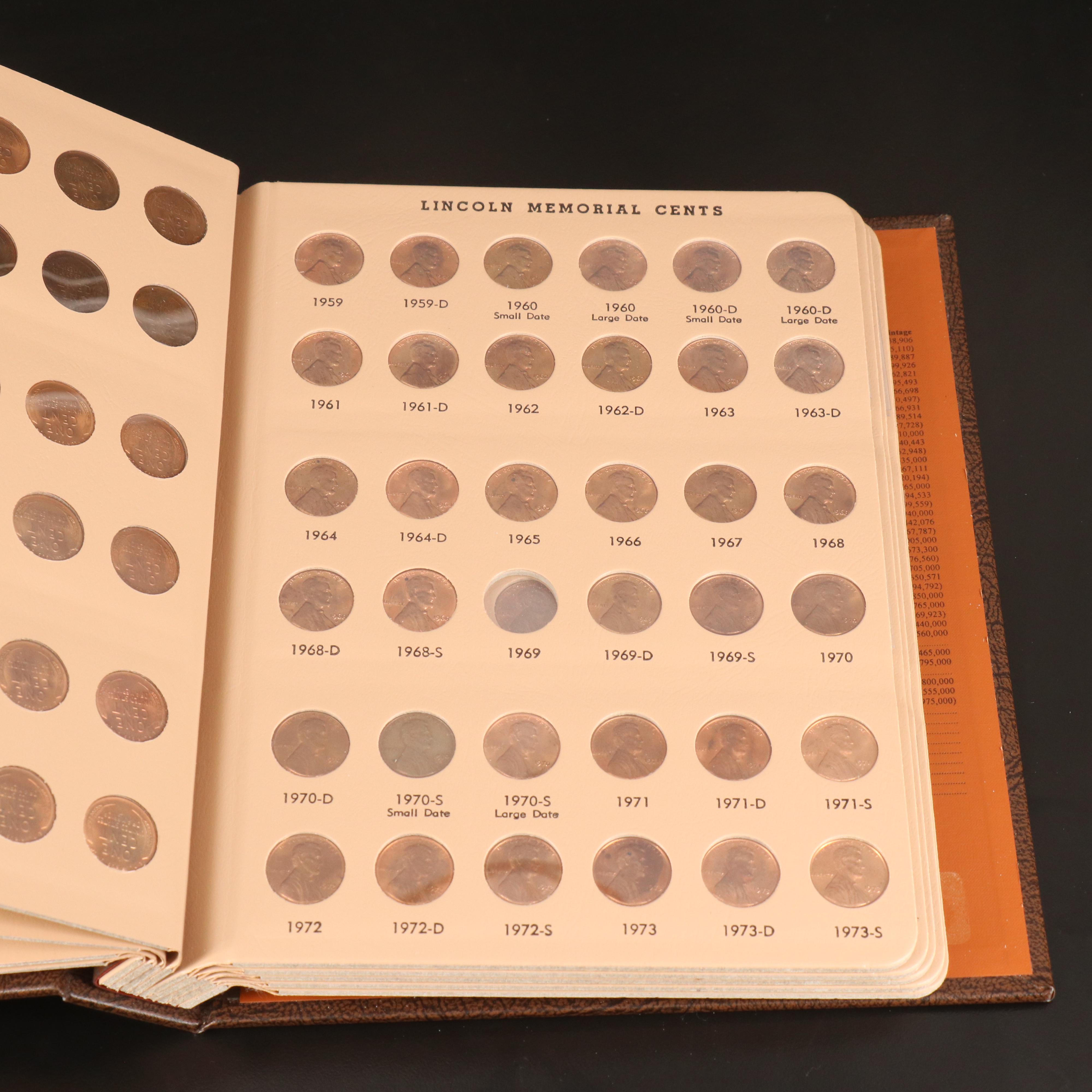 Partial Lincoln Cent Collection in a Dansco Coin Album | EBTH