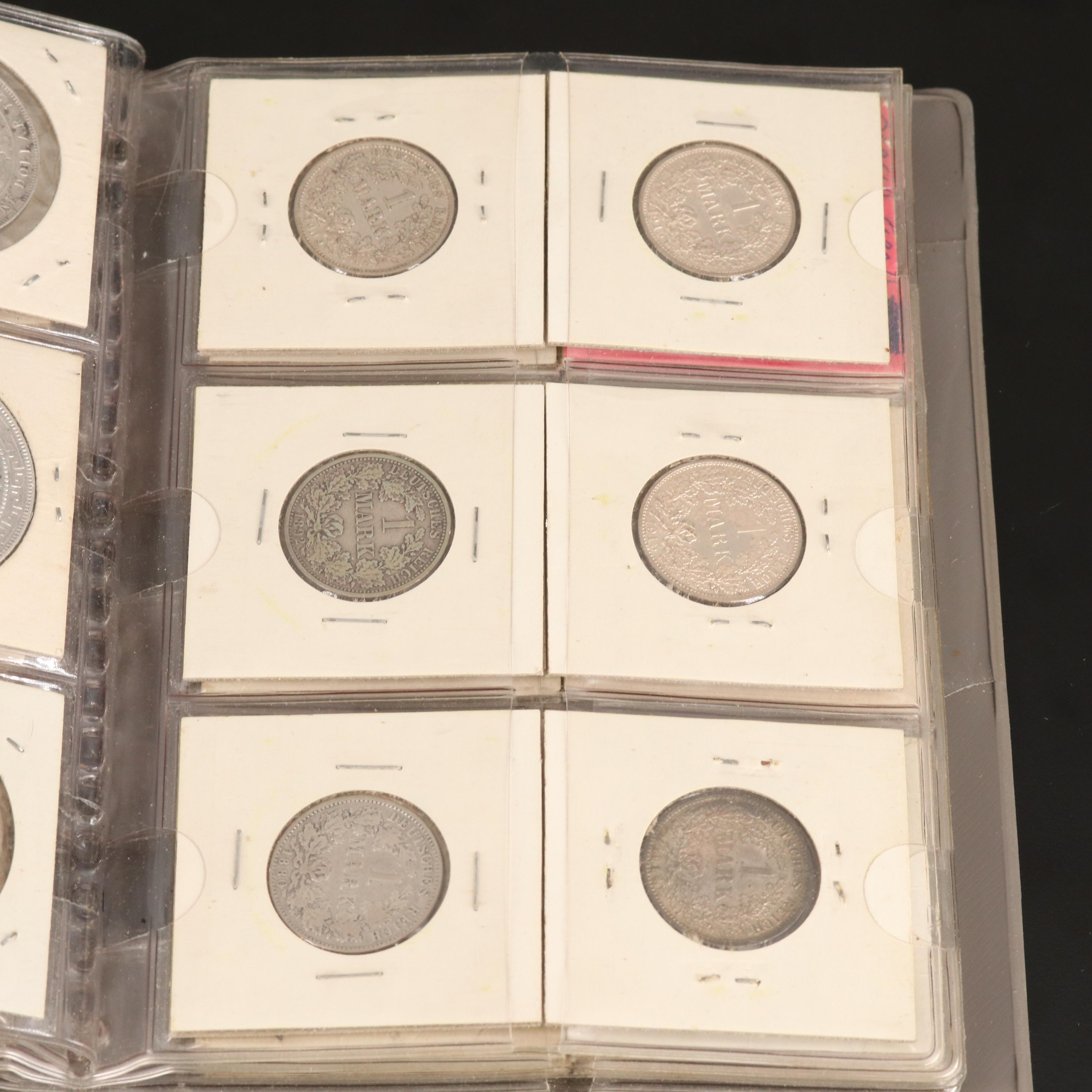 Coin Stock Book with 60 Various Foreign Coins | EBTH