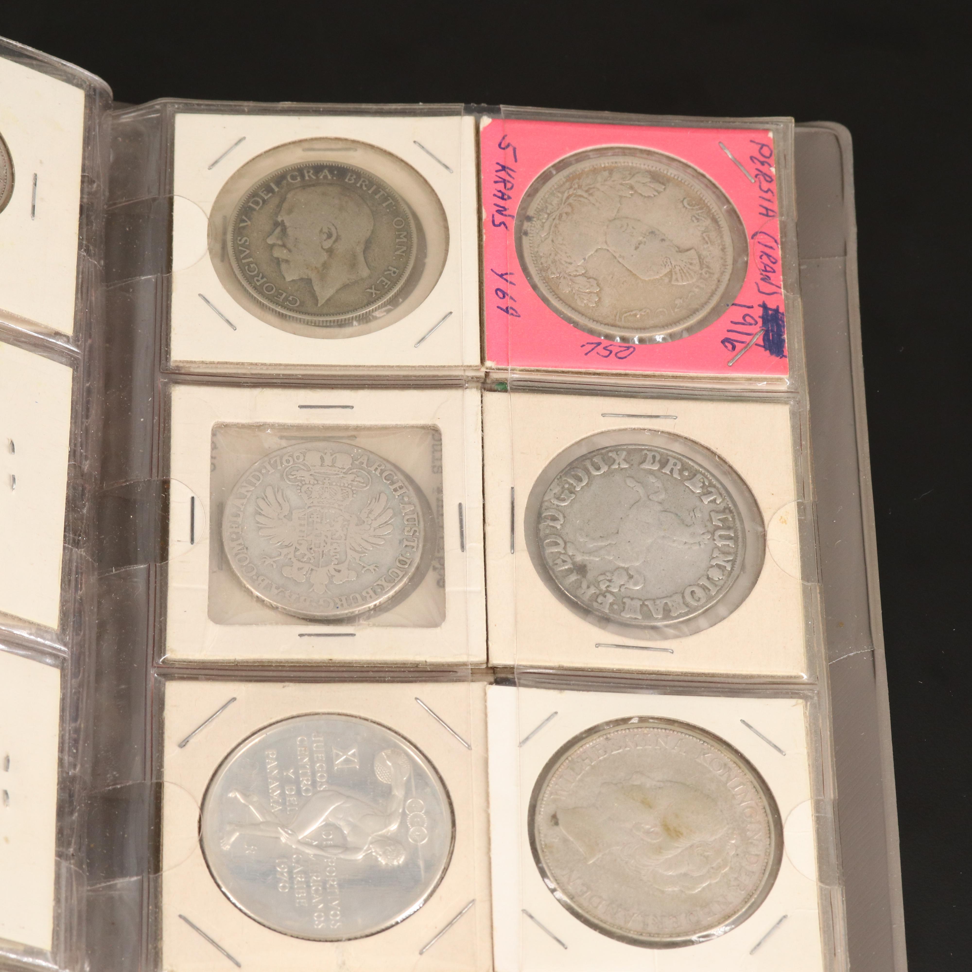 Coin Stock Book with 60 Various Foreign Coins | EBTH