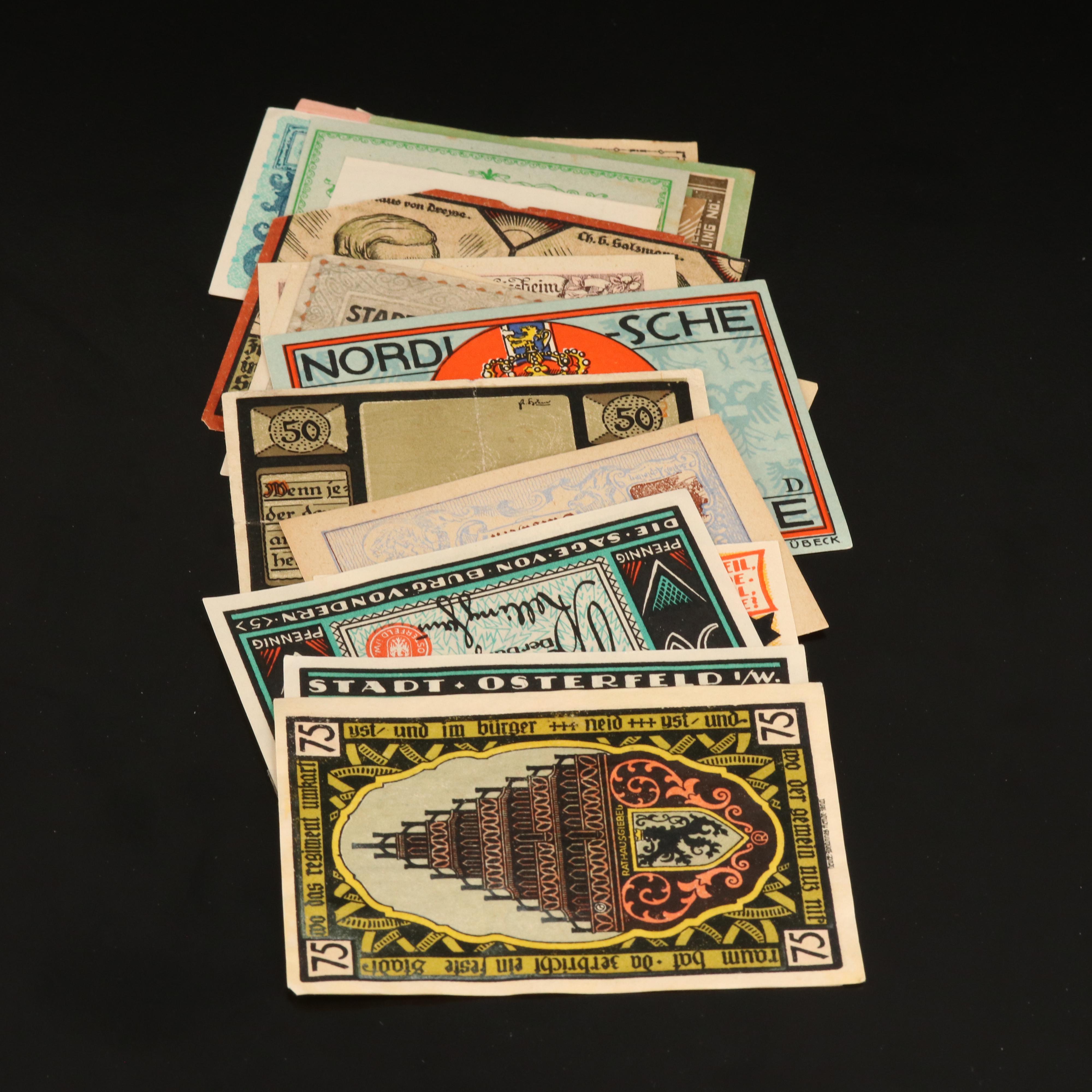 140 German and Austrian Notgeld Banknotes | EBTH