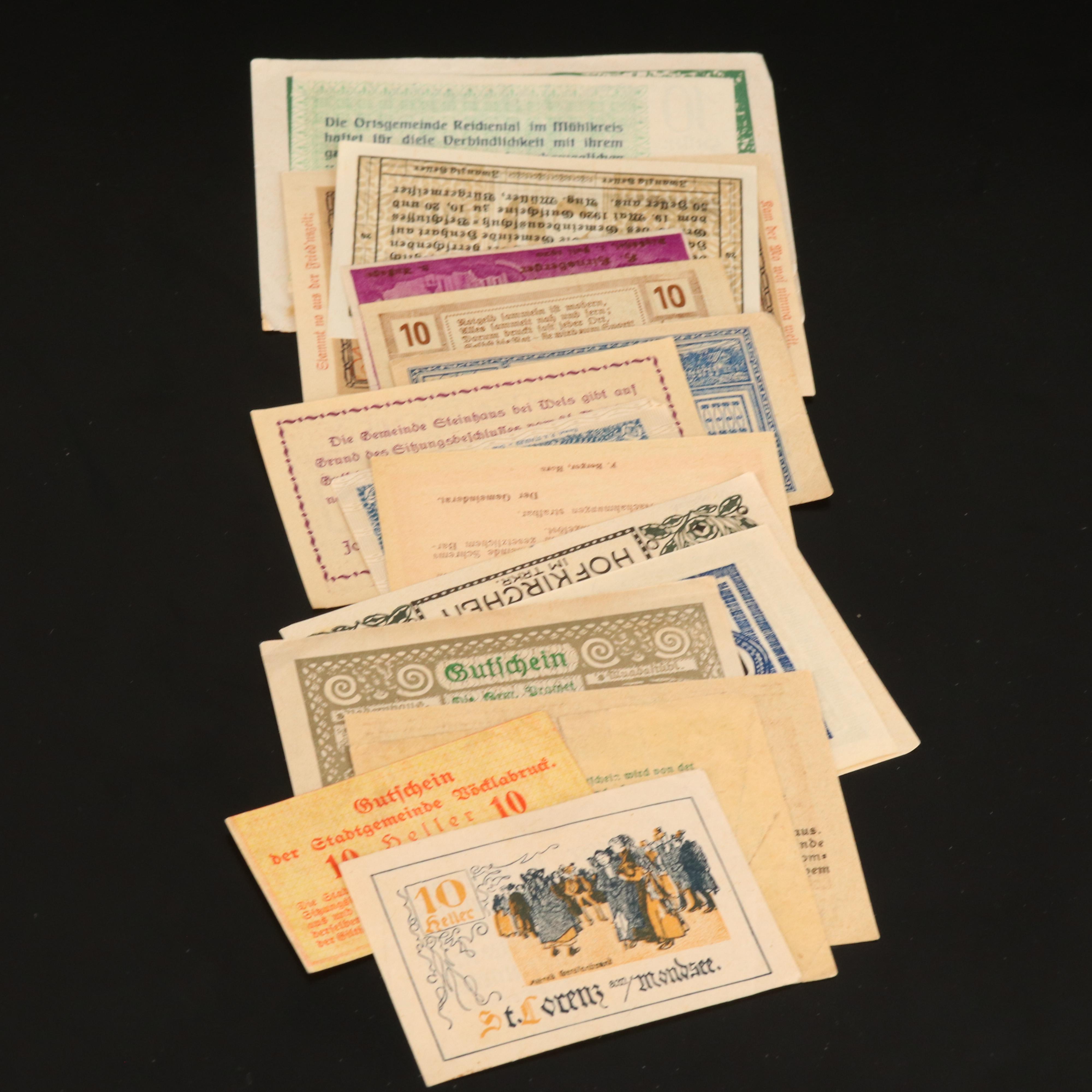 145 Austrian Notgeld Banknotes | EBTH