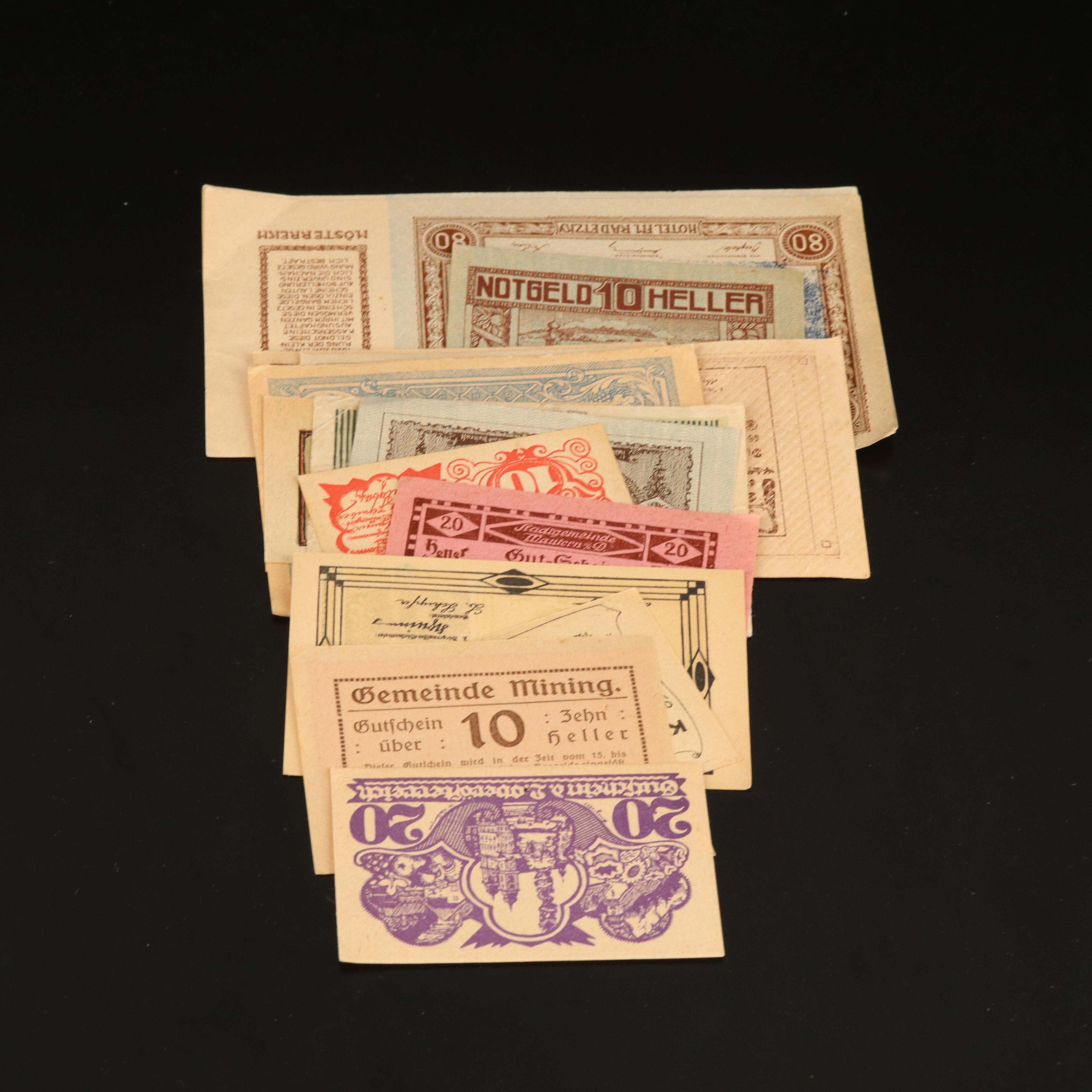 145 Austrian Notgeld Banknotes | EBTH